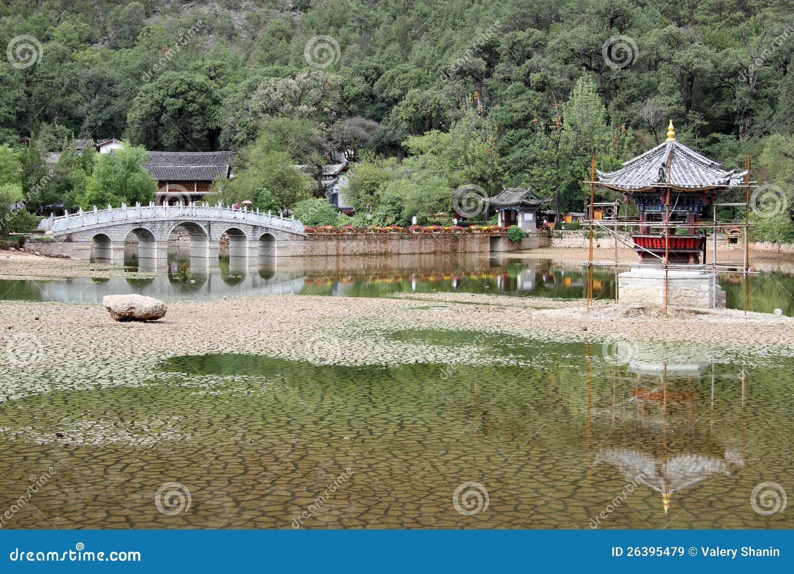 Pagoda and bridge stock image. Image of ancient, asian - 26395479