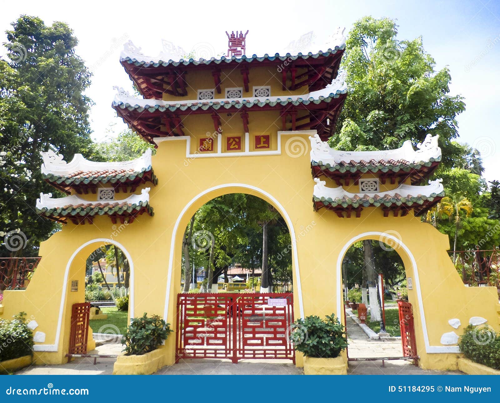 Pagoda gate stock image. Image of vietnam, culture, gate - 51184295