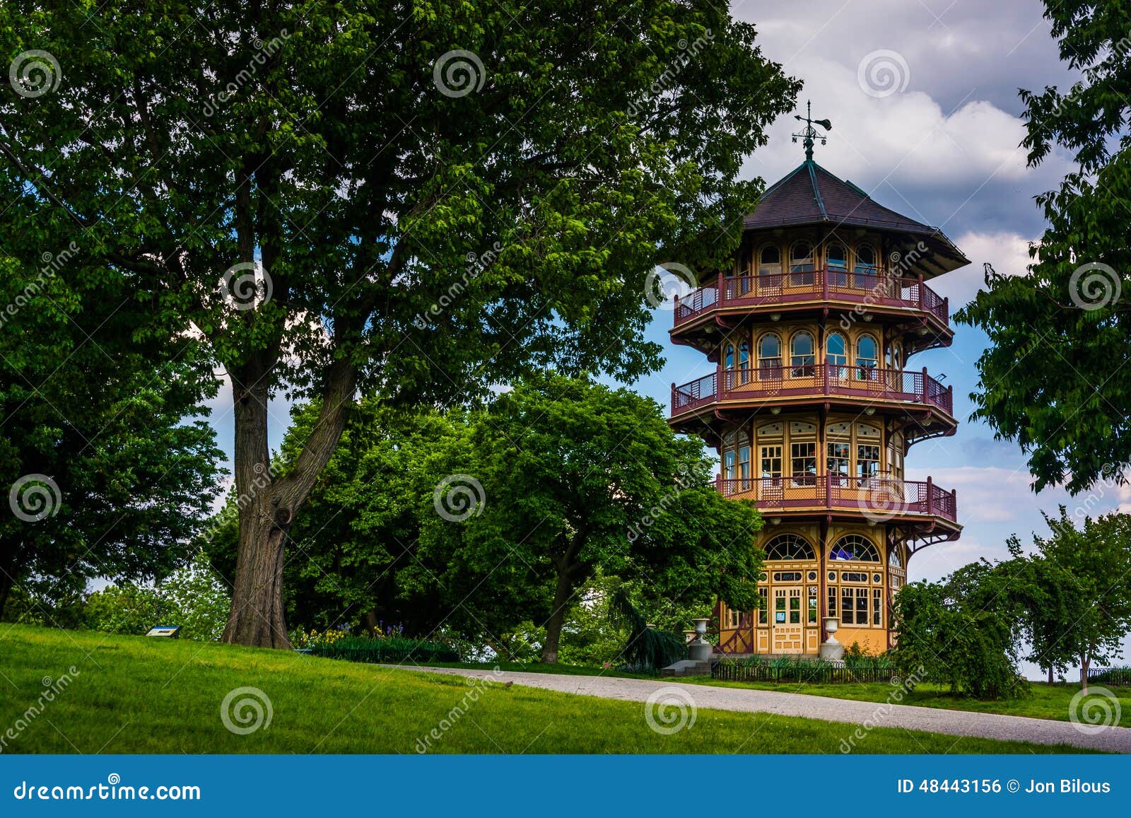 The Pagoda at Patterson Park in Baltimore, Maryland. Stock Photo ...