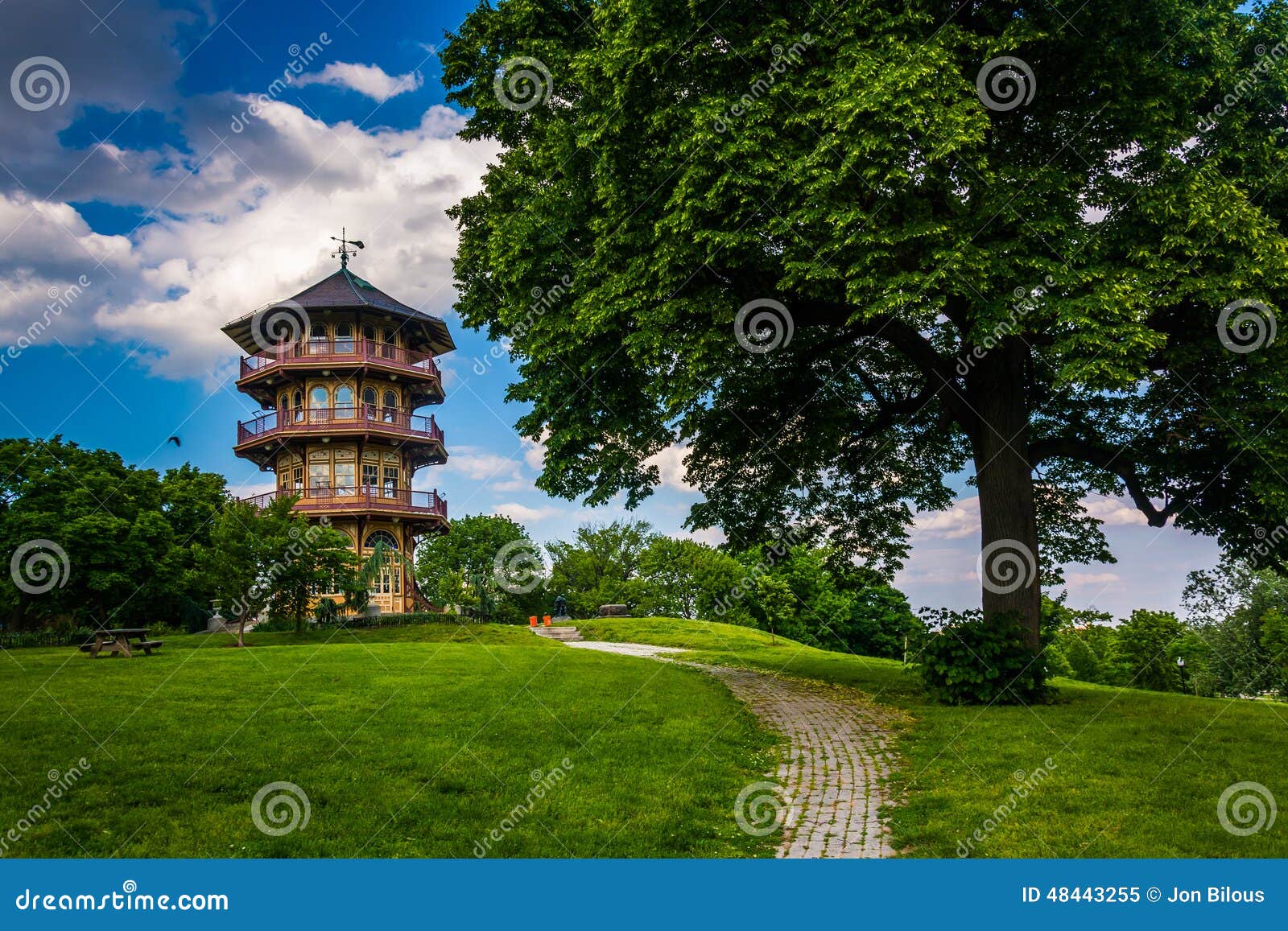 The Pagoda at Patterson Park in Baltimore, Maryland. Stock Image ...