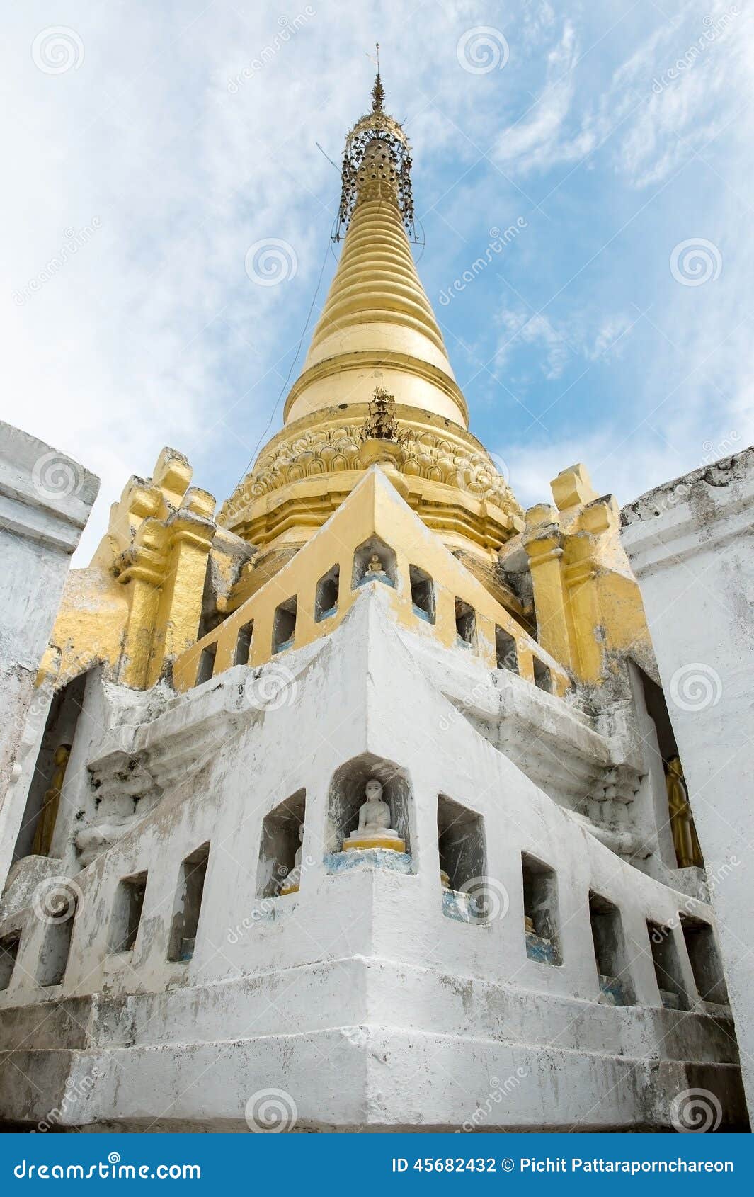 Pagoda in Shwe Yan Pyay Temple Stock Photo - Image of buddhism ...
