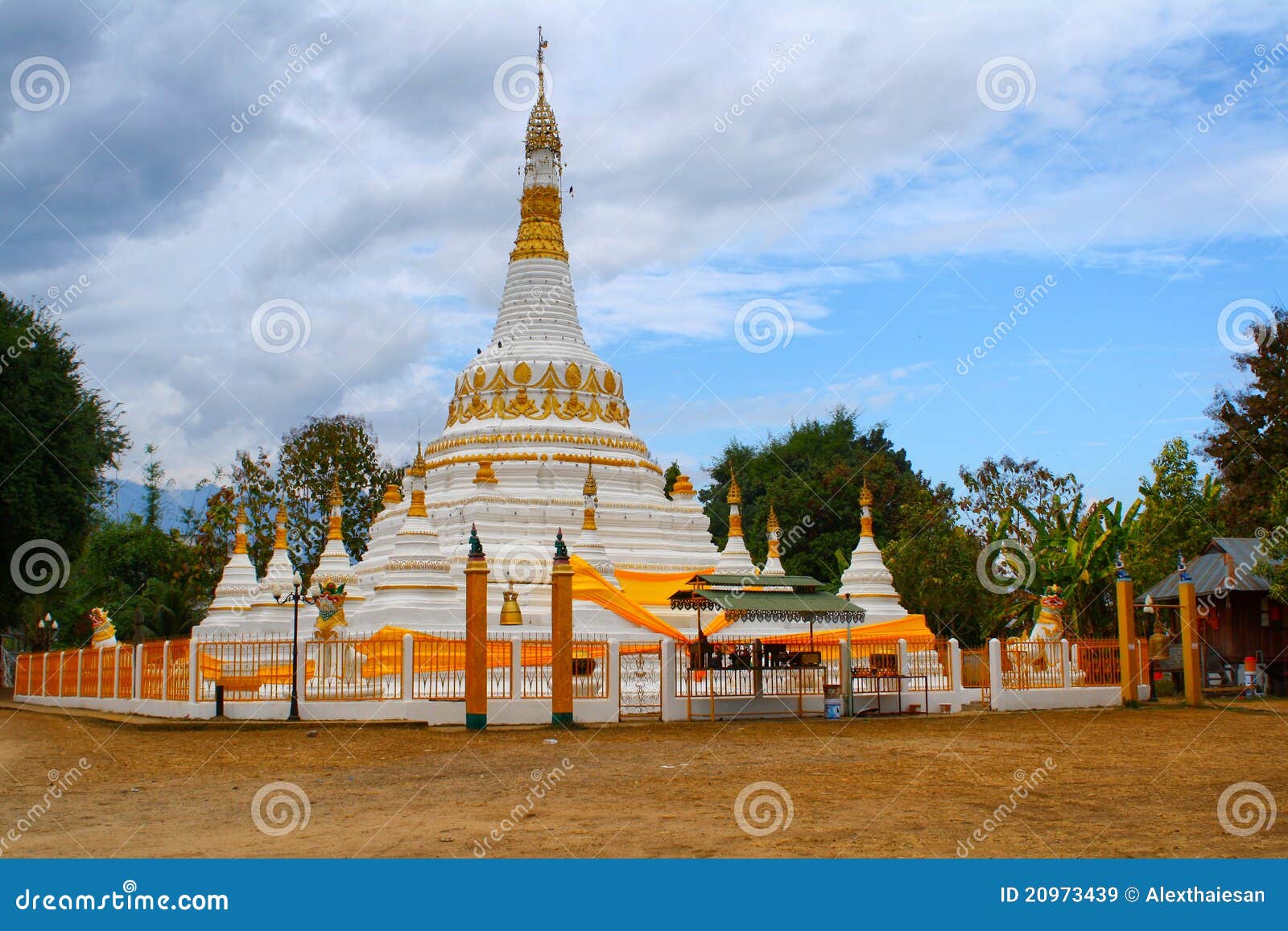 Pagoda stupa tower stock image. Image of travel, maehongson - 20973439