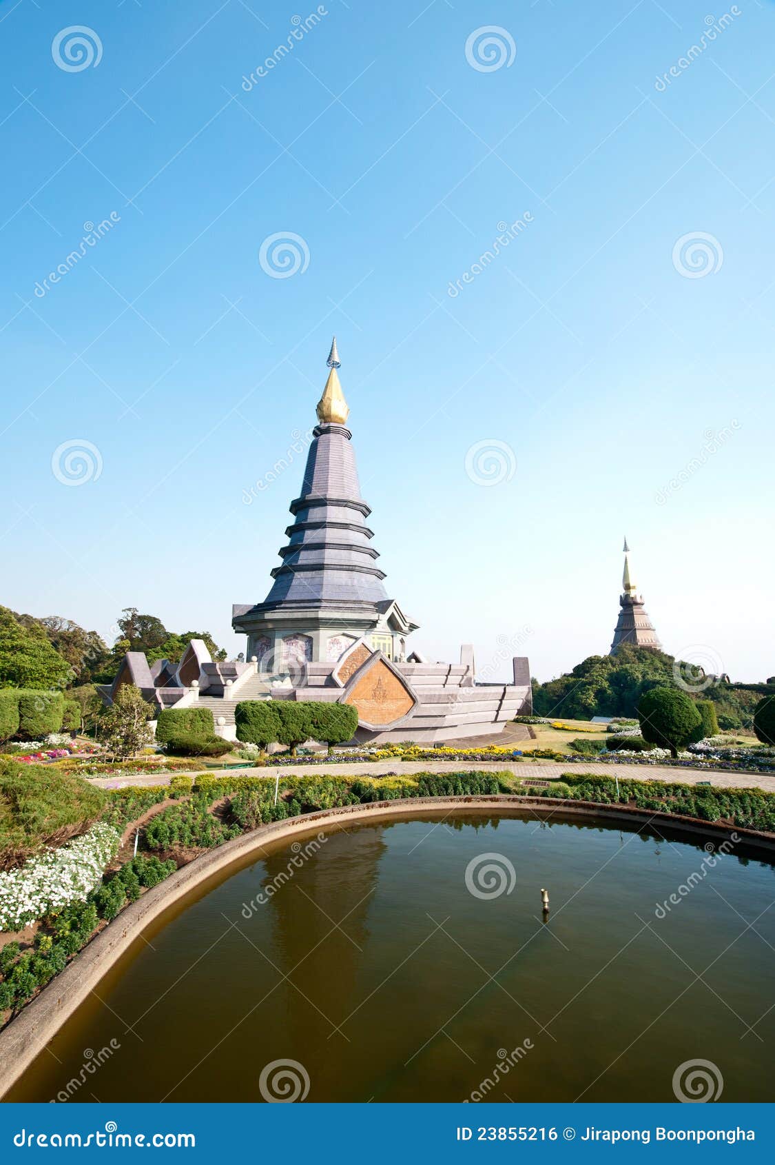 Pagoda on the Top of Mountain Stock Photo - Image of holiday, nice ...