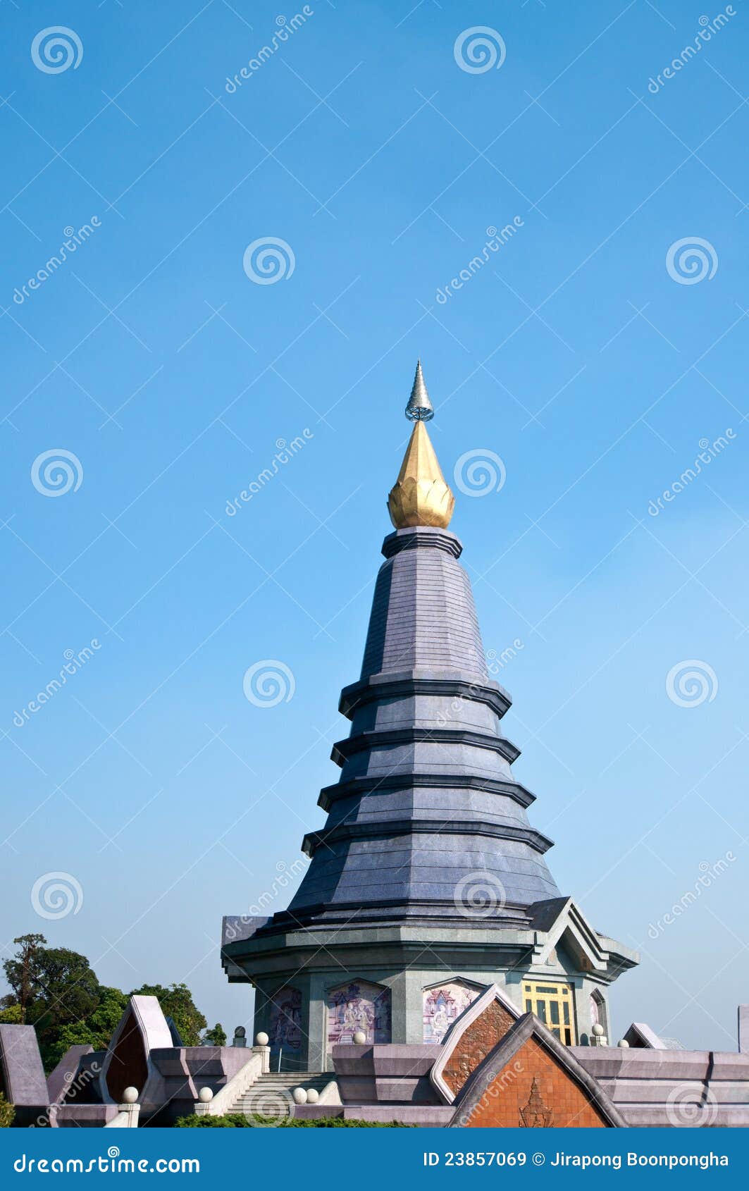 Pagoda on the Top of Mountain Stock Image - Image of buddha, culture ...