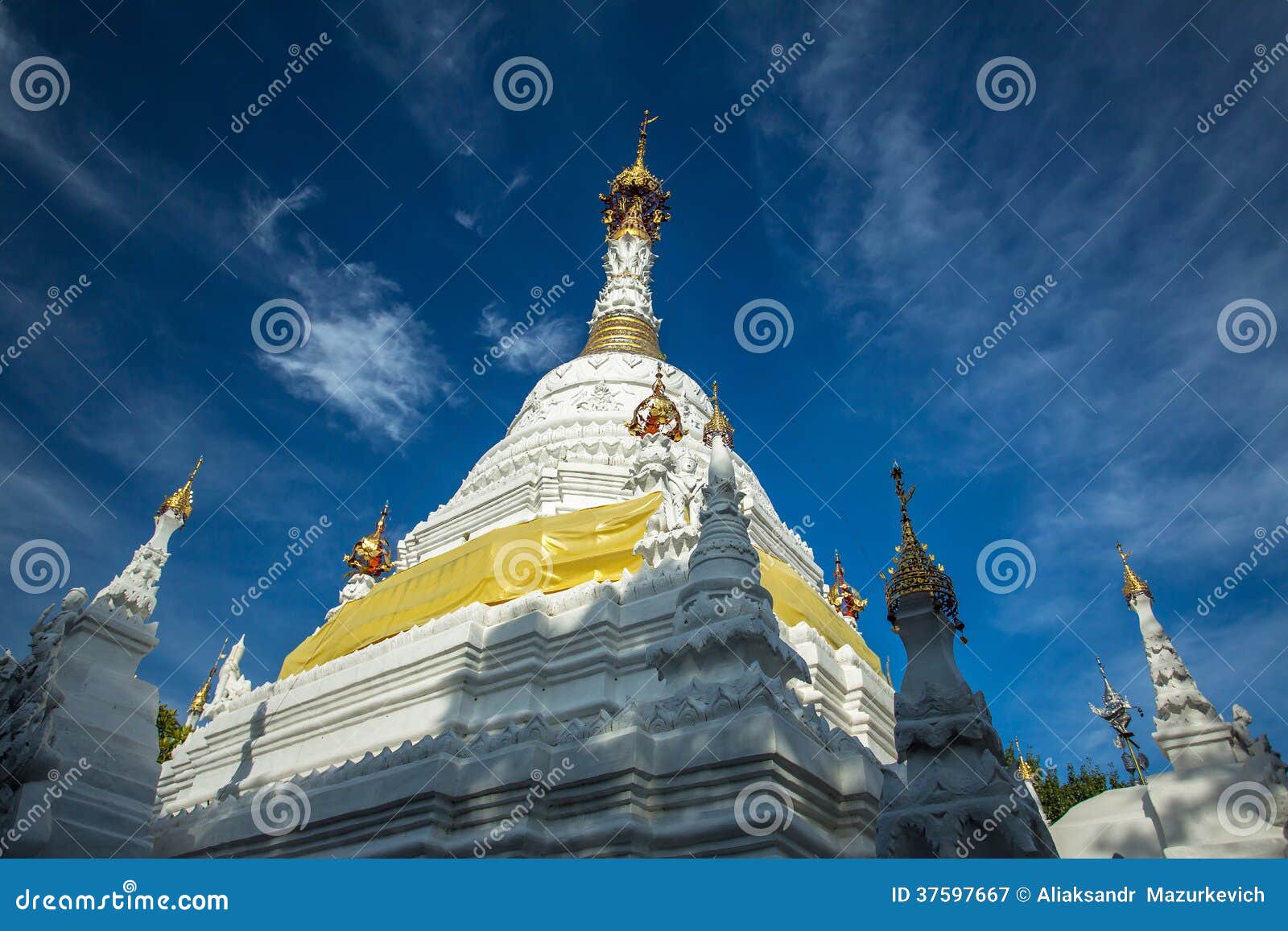 Pagoda at Wat Chetawan Temple Stock Image - Image of buddhist, monument ...