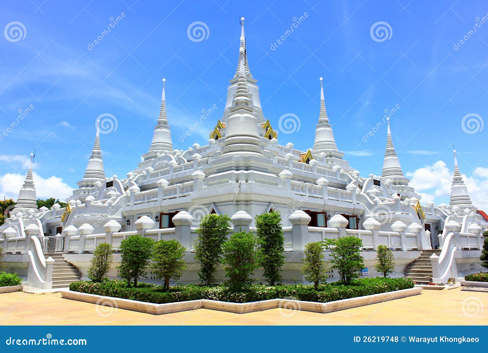 Pagodas Watasokaram in Thailand Stock Photo - Image of cloud, lama ...