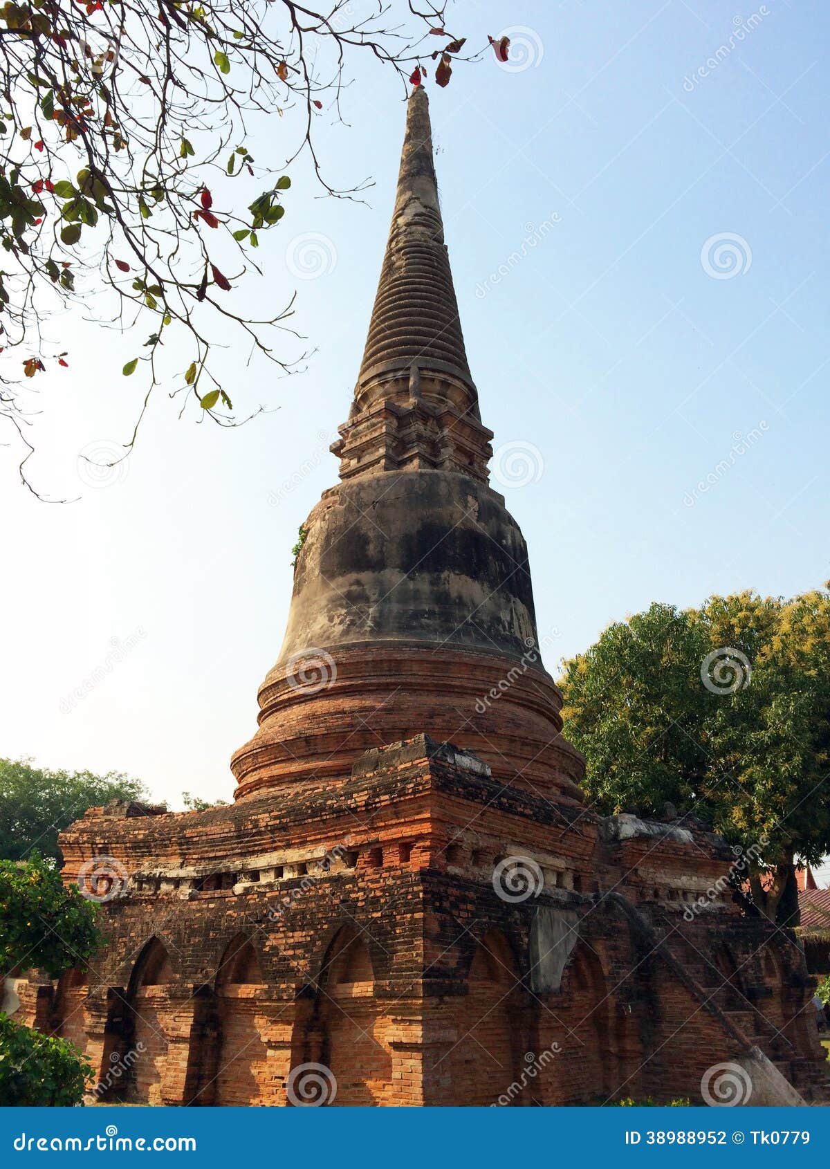 Pagode no templo antigo foto de stock. Imagem de ornato - 38988952