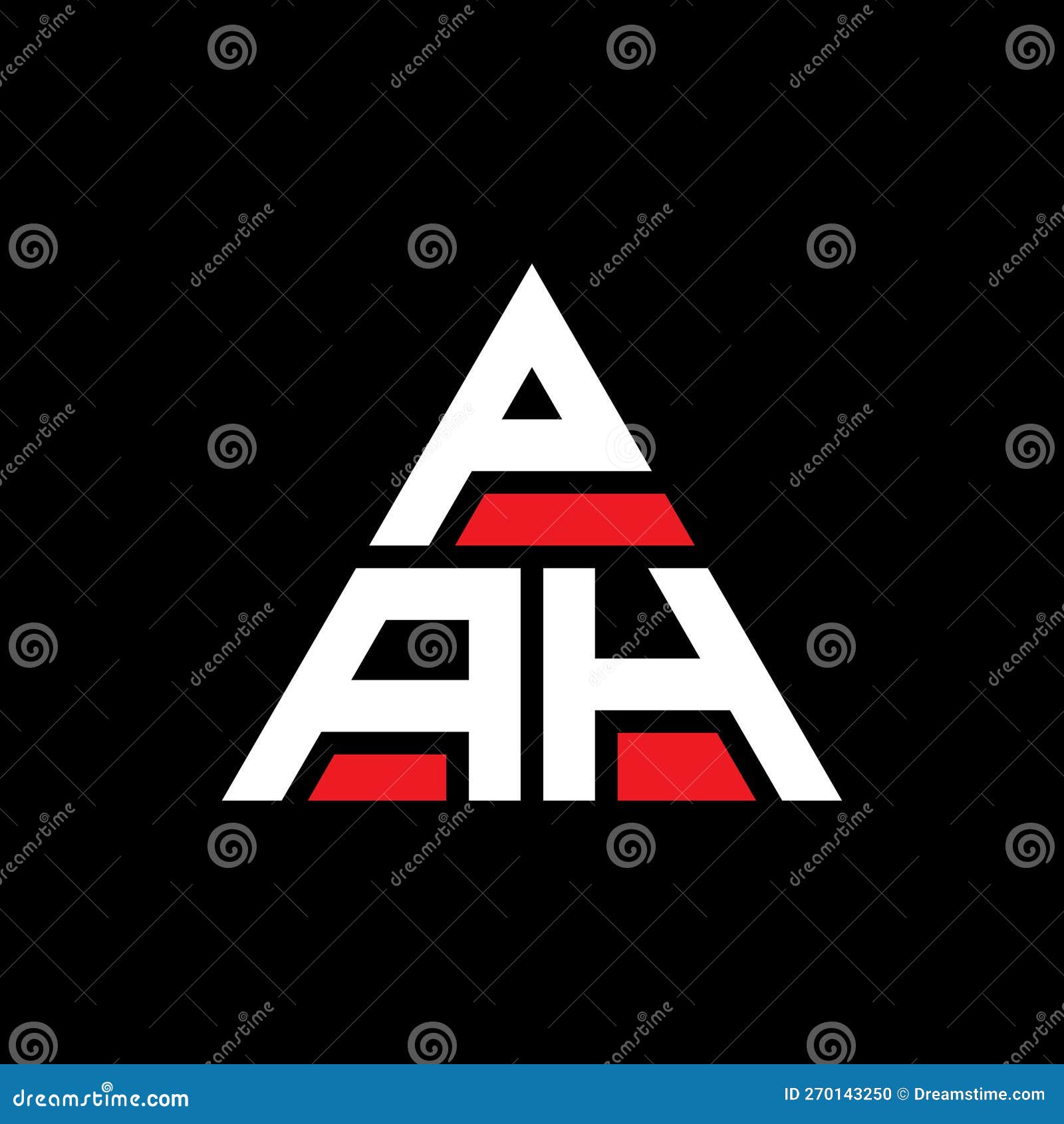 PAH Triangle Letter Logo Design with Triangle Shape. PAH Triangle Logo ...