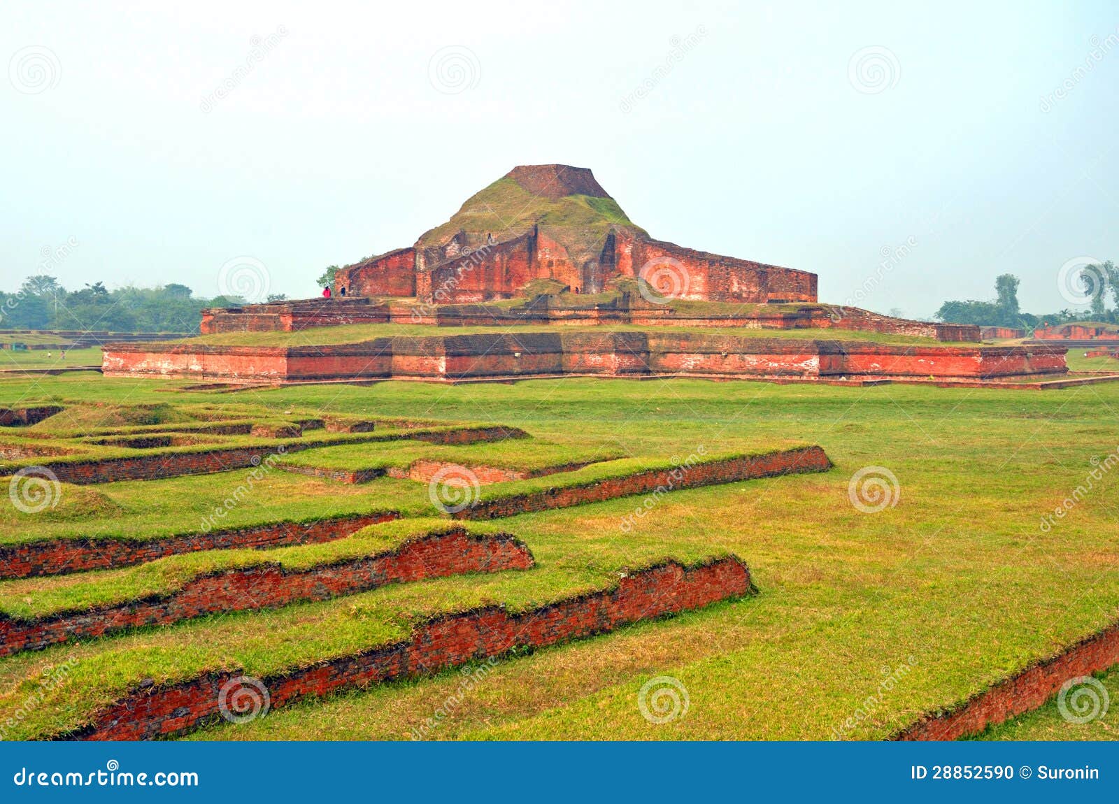 Paharpur Temple stock photo. Image of remains, central - 28852590