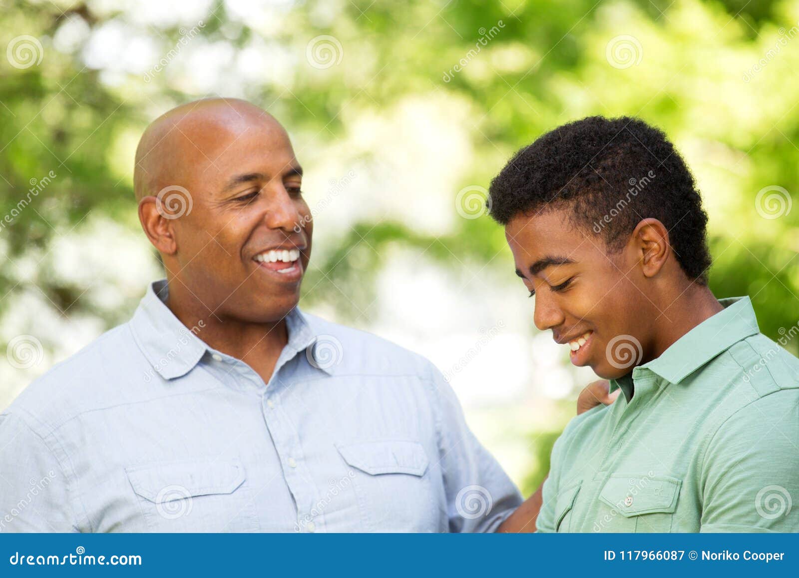 Pai Afro Americano E Filho Adolescente Imagem De Stock Imagem De