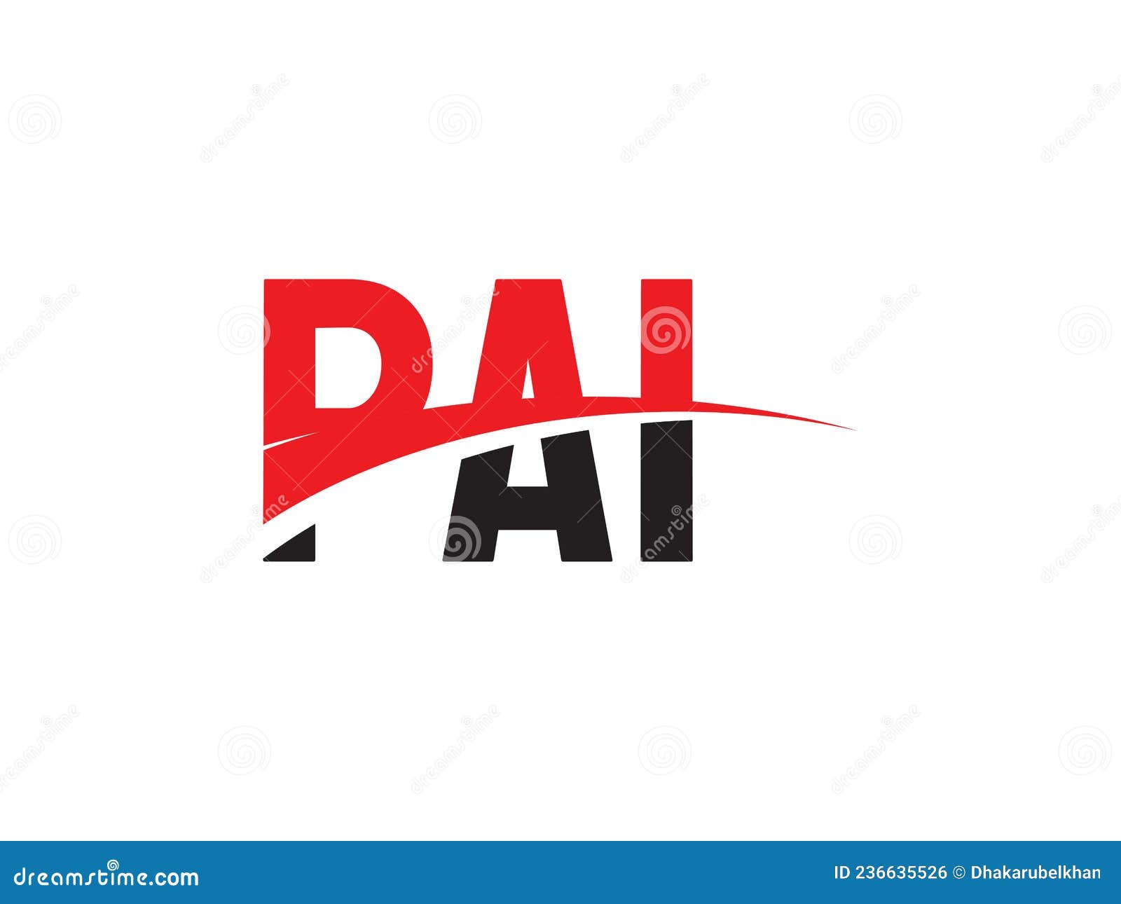 PAI Letter Initial Logo Design Vector Illustration Stock Vector ...