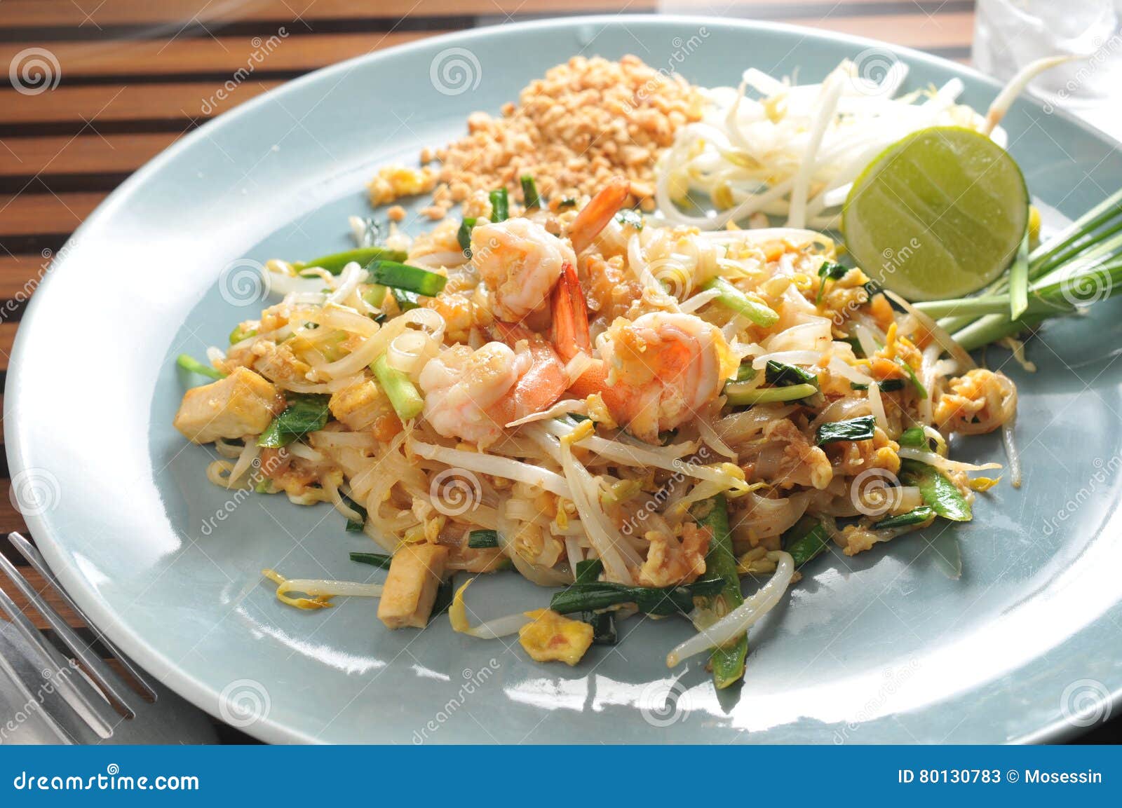 Pai Thai noodle stock image. Image of shallow, lettuce - 80130783