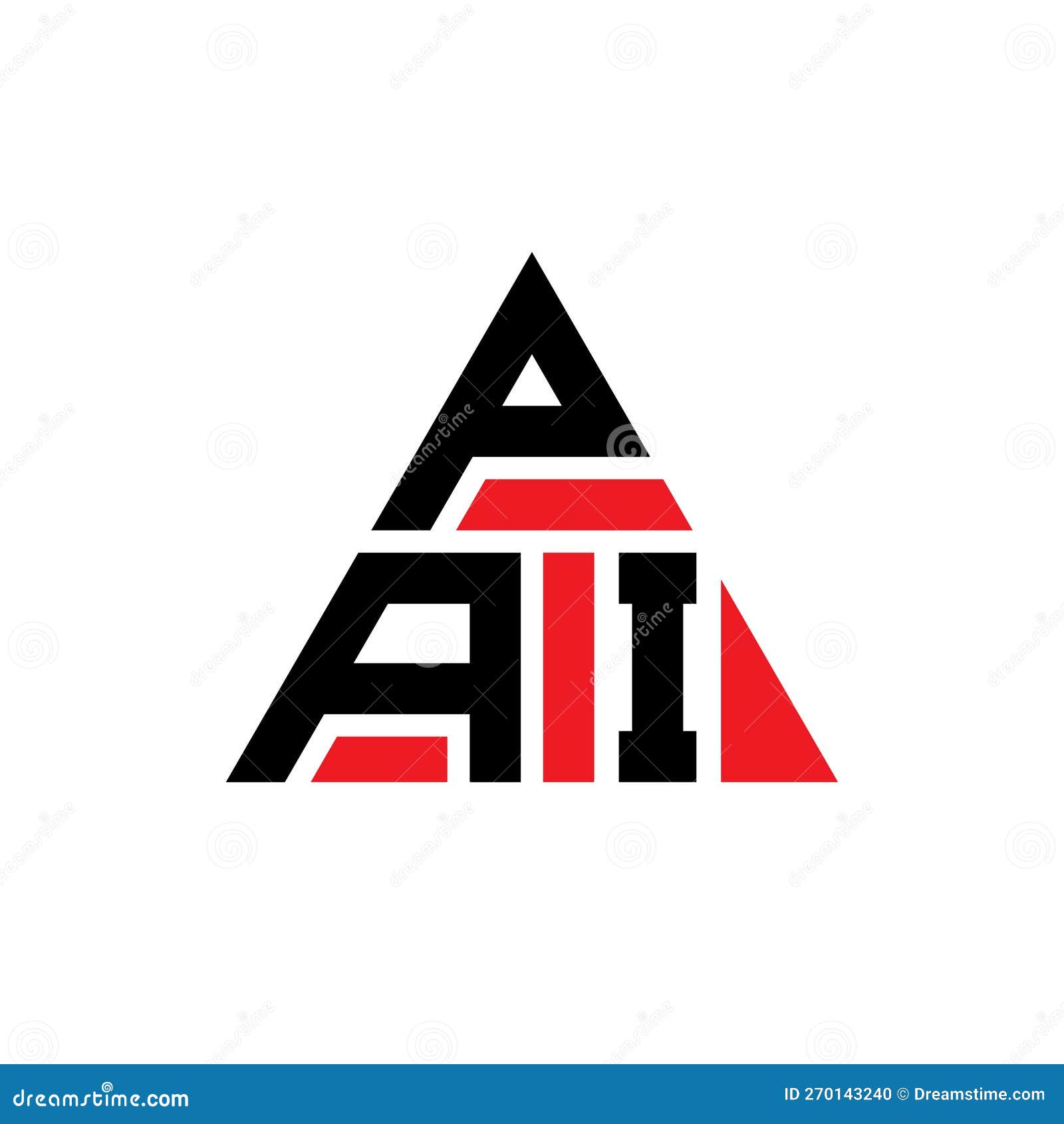 PAI Triangle Letter Logo Design With Triangle Shape. PAI Triangle Logo ...