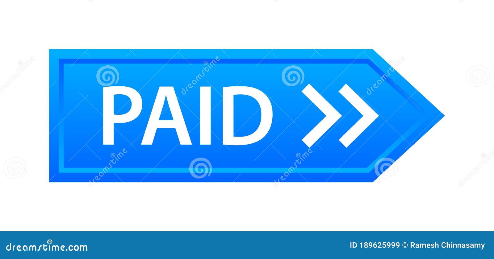 Paid button stock vector. Illustration of book, buyer - 189625999