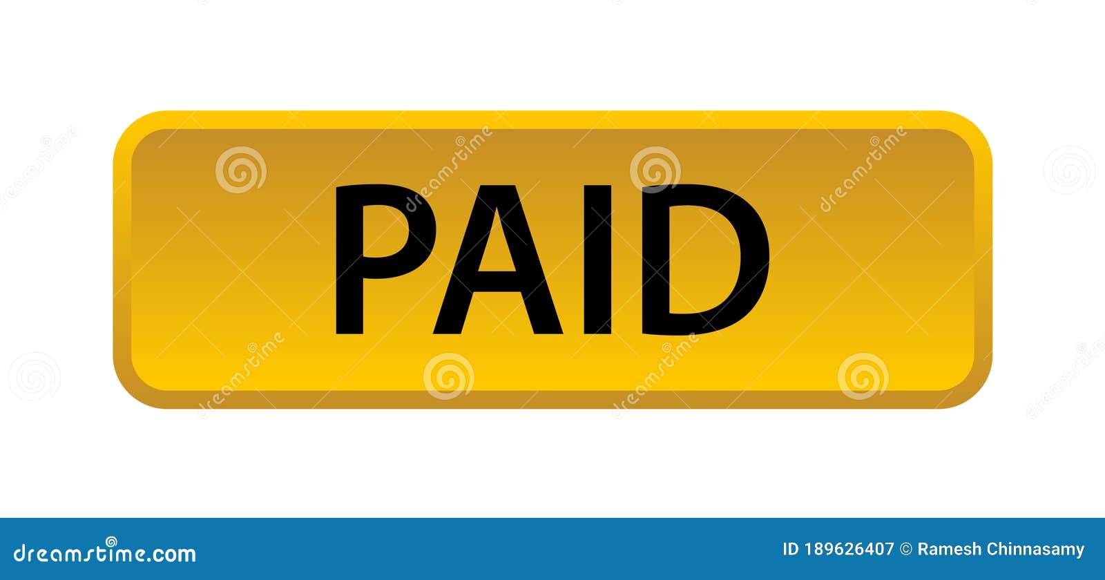 Paid button stock vector. Illustration of advertising - 189626407