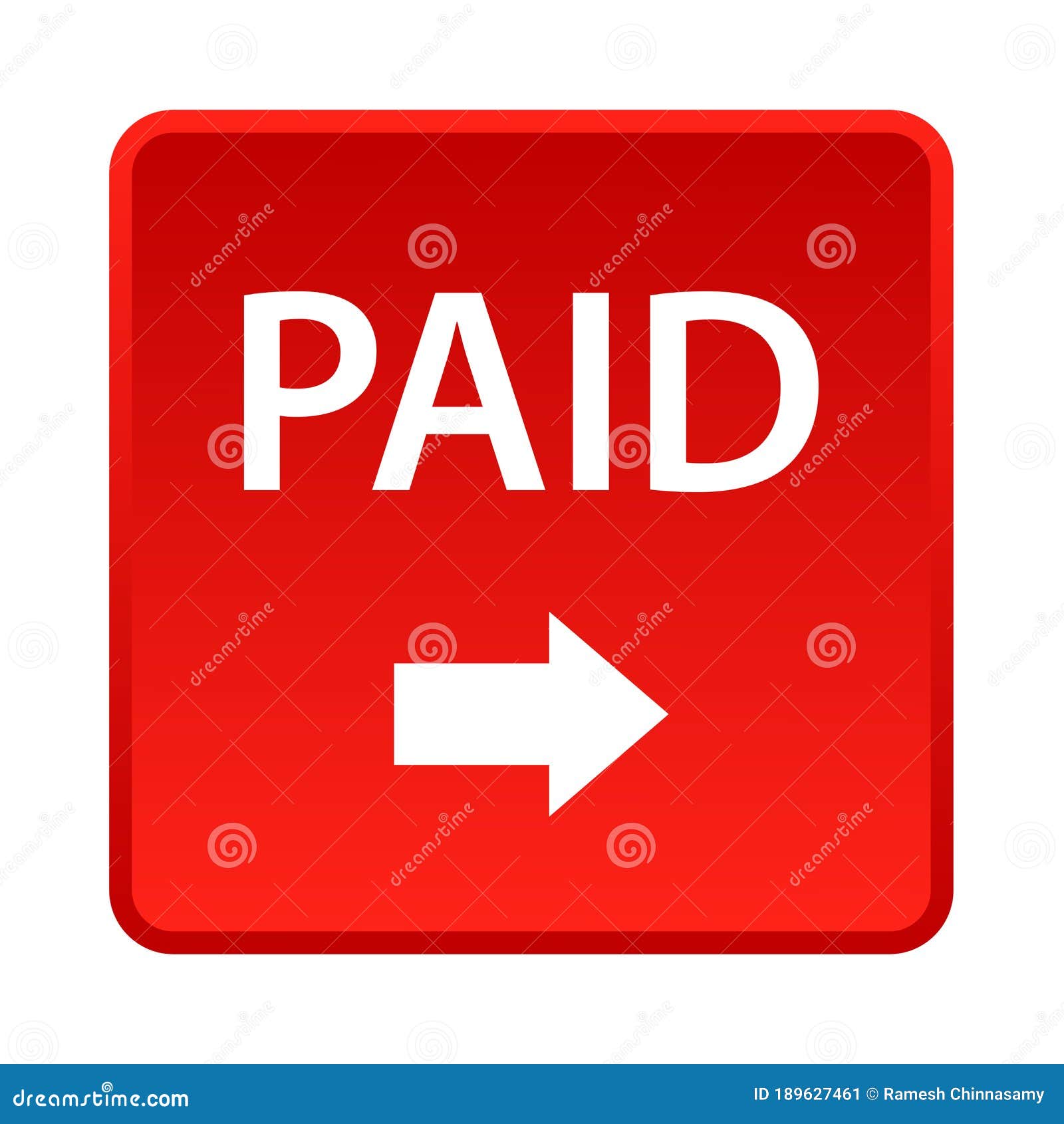 Paid button stock vector. Illustration of buyer, buying - 189627461