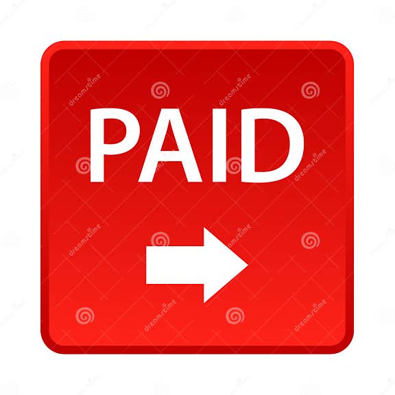 Paid button stock vector. Illustration of buyer, buying - 189627461