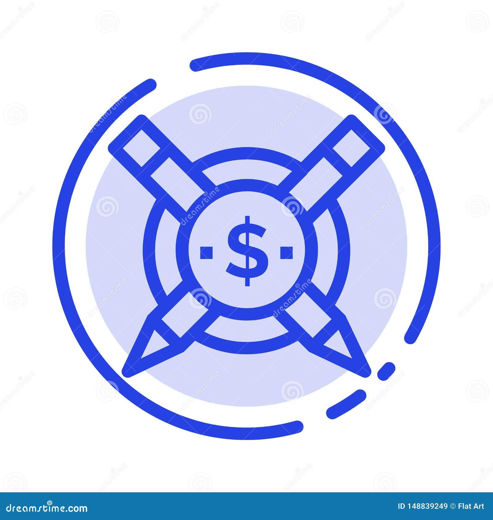 Paid, Articles, Paid Articles, Digital Blue Dotted Line Line Icon Stock ...