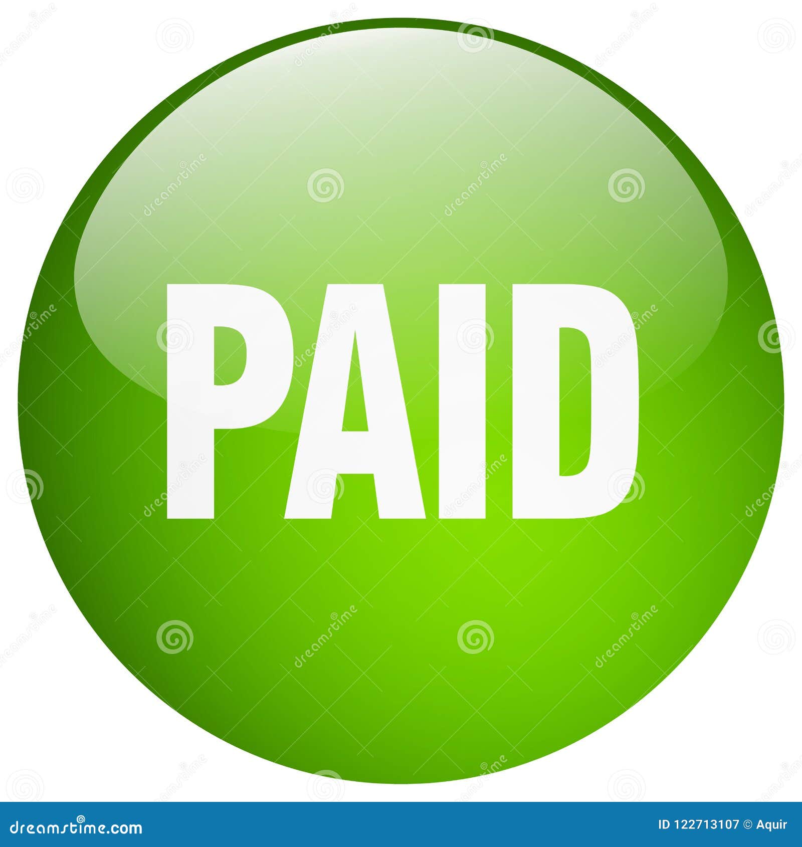 Paid button stock vector. Illustration of isolated, template - 122713107
