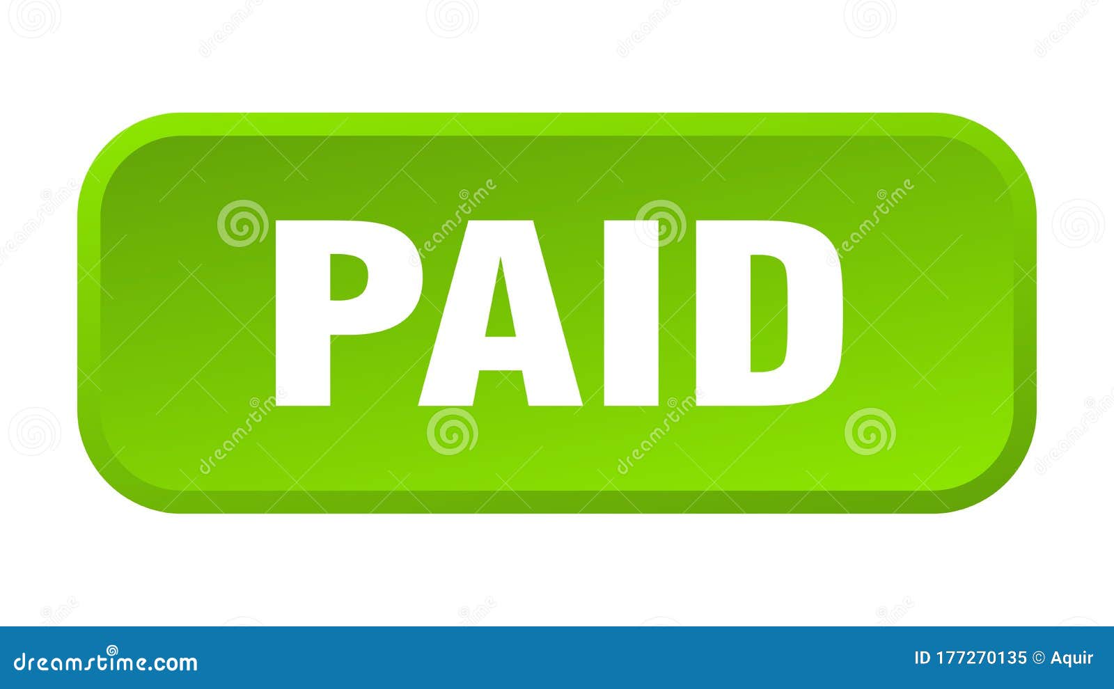 Paid Button. Paid Square 3d Push Button Stock Vector - Illustration of ...