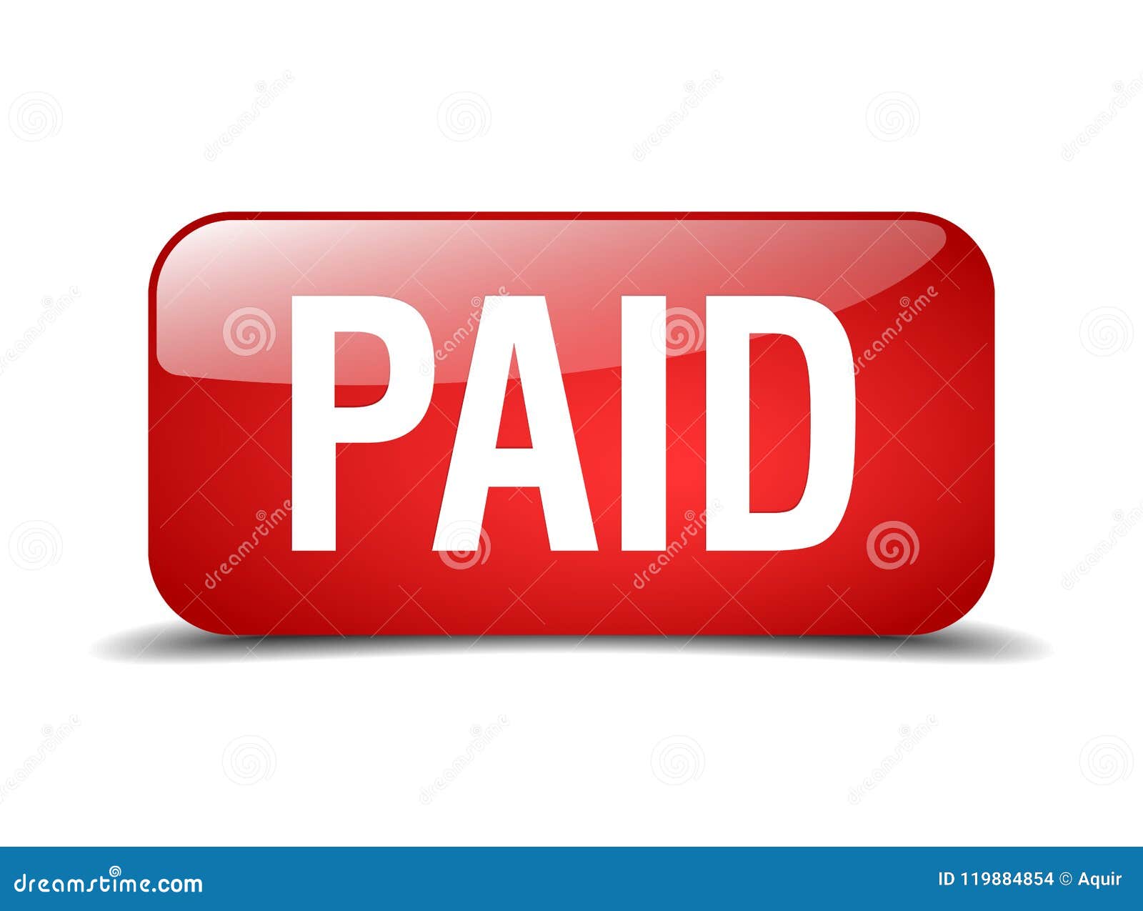 Paid button stock vector. Illustration of glossy, paid - 119884854