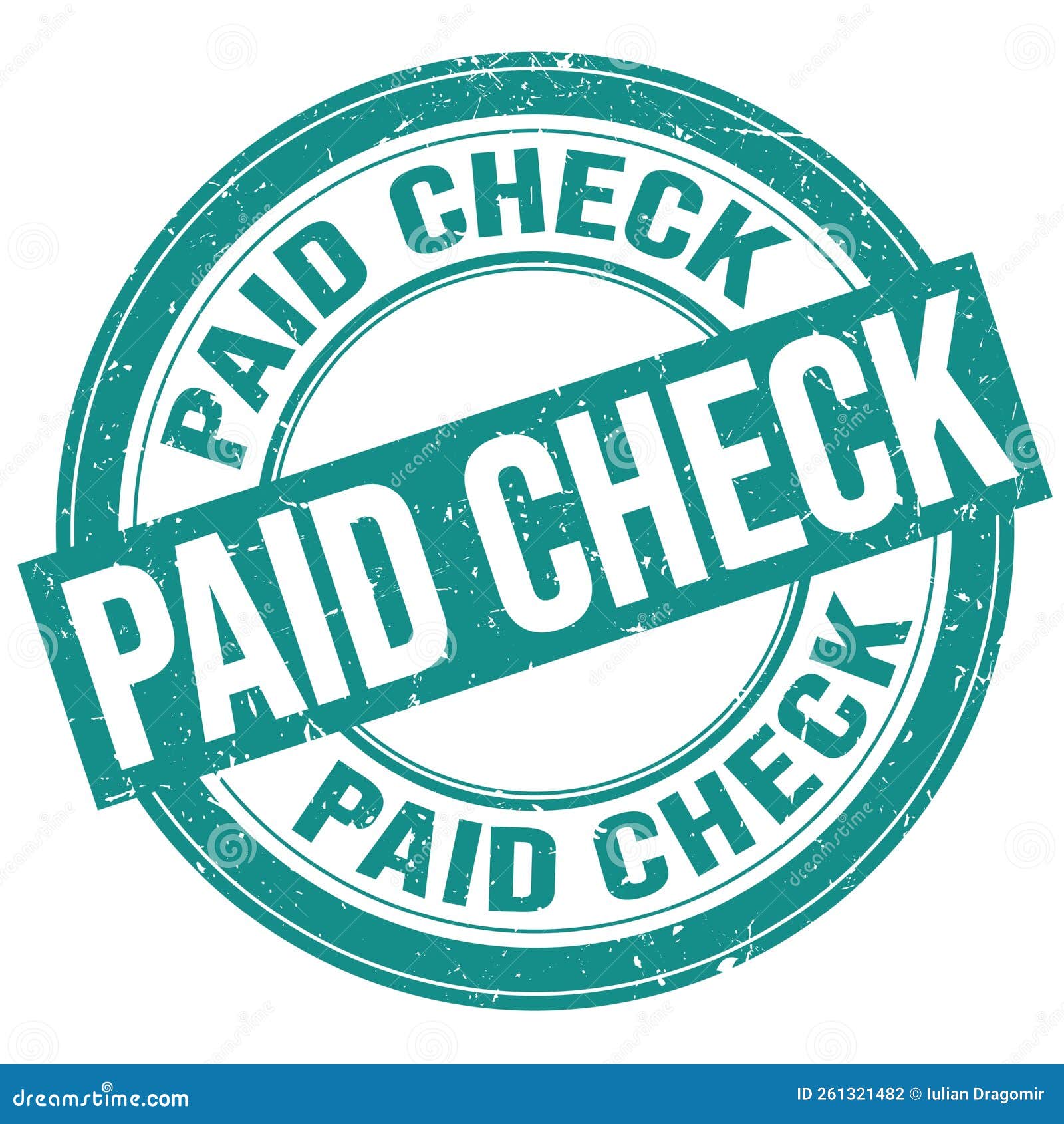 PAID CHECK Text Written on Blue Round Stamp Sign Stock Illustration ...