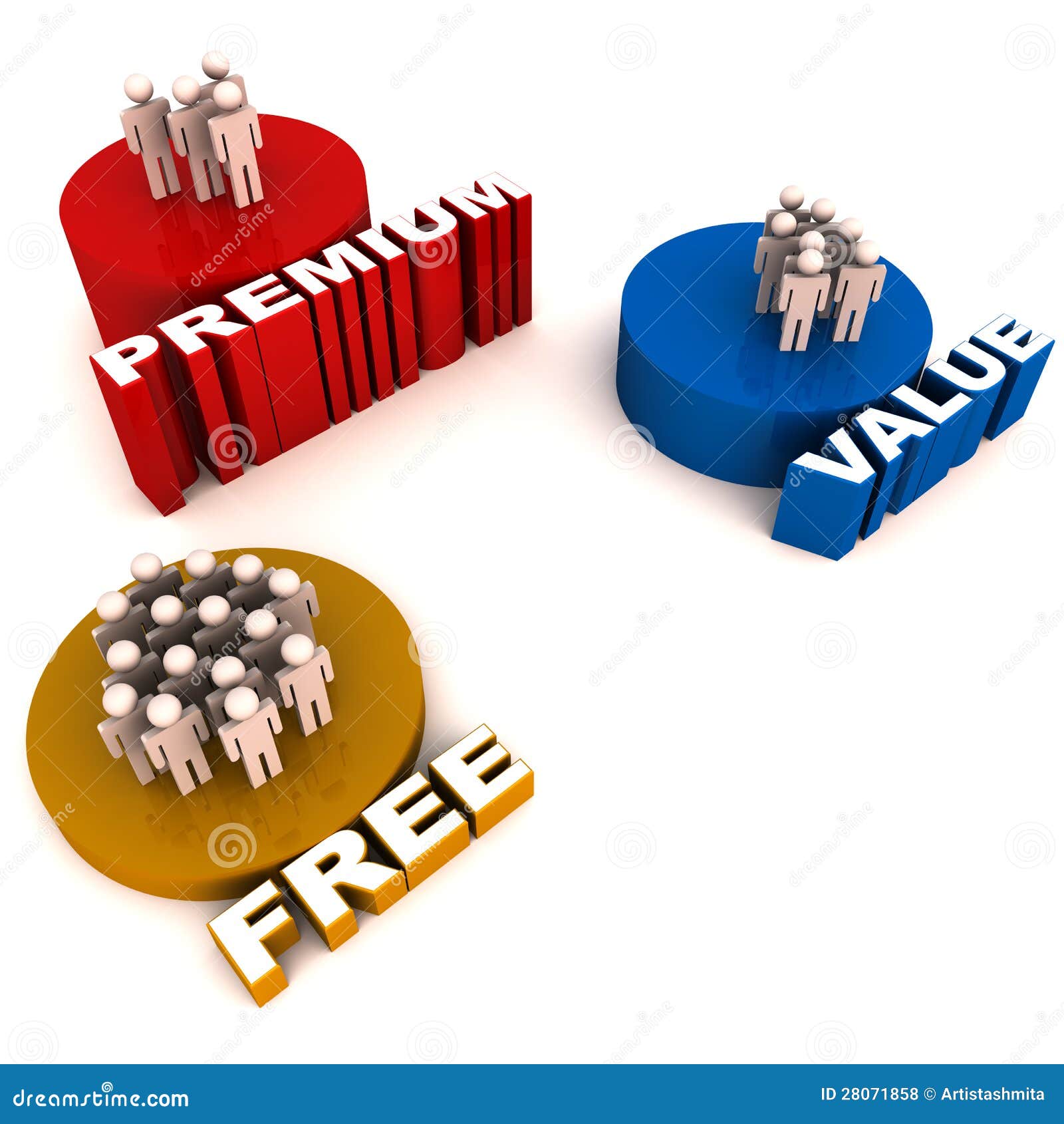 Paid and free services stock illustration. Illustration of premium ...