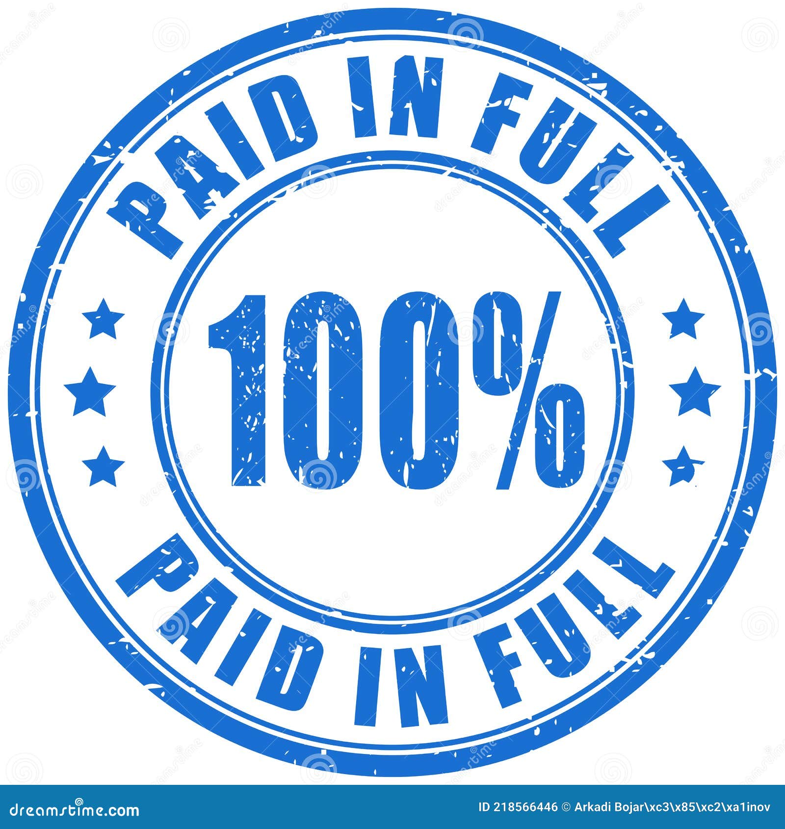 Paid in Full Ink Vector Stamp Stock Vector - Illustration of flat ...