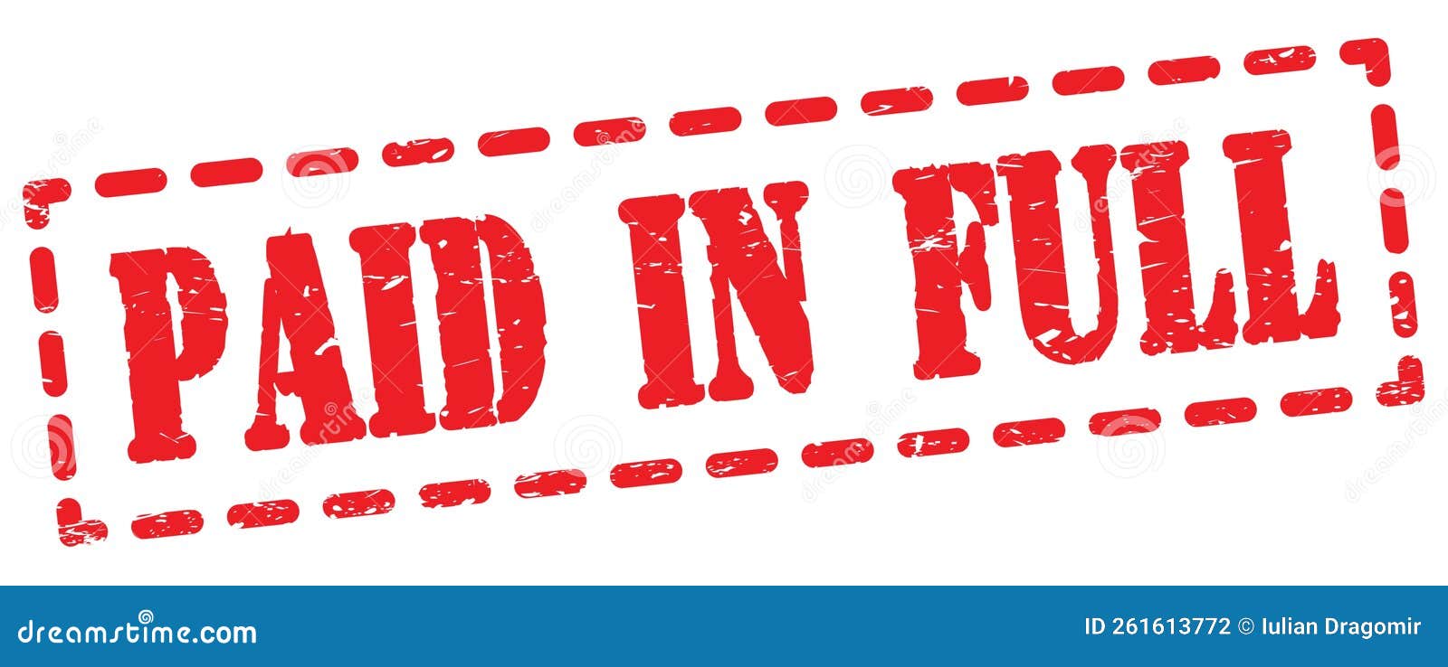 PAID in FULL Text Written on Red Stamp Sign Stock Illustration ...