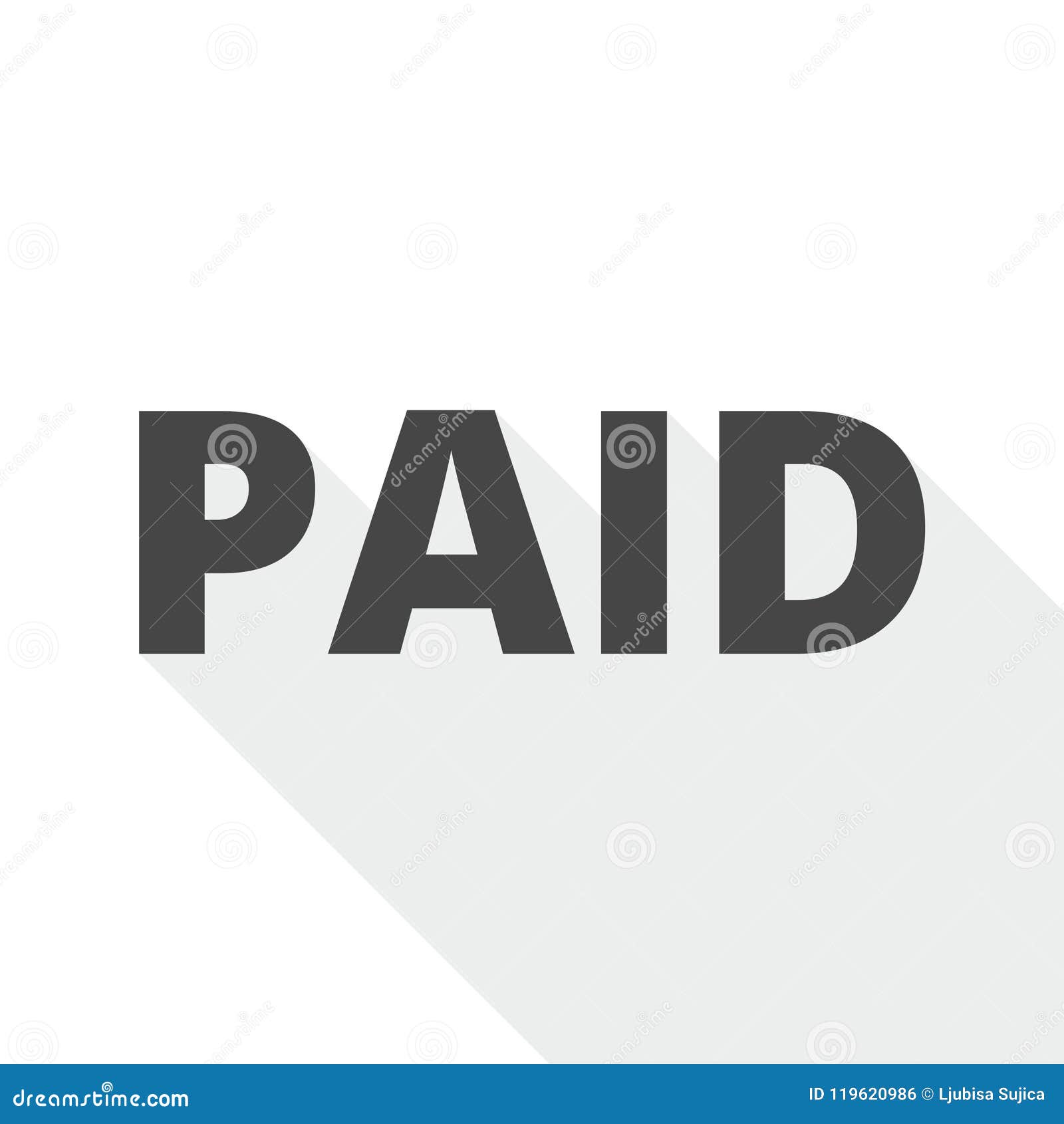 Paid icon stock vector. Illustration of liability, message - 119620986