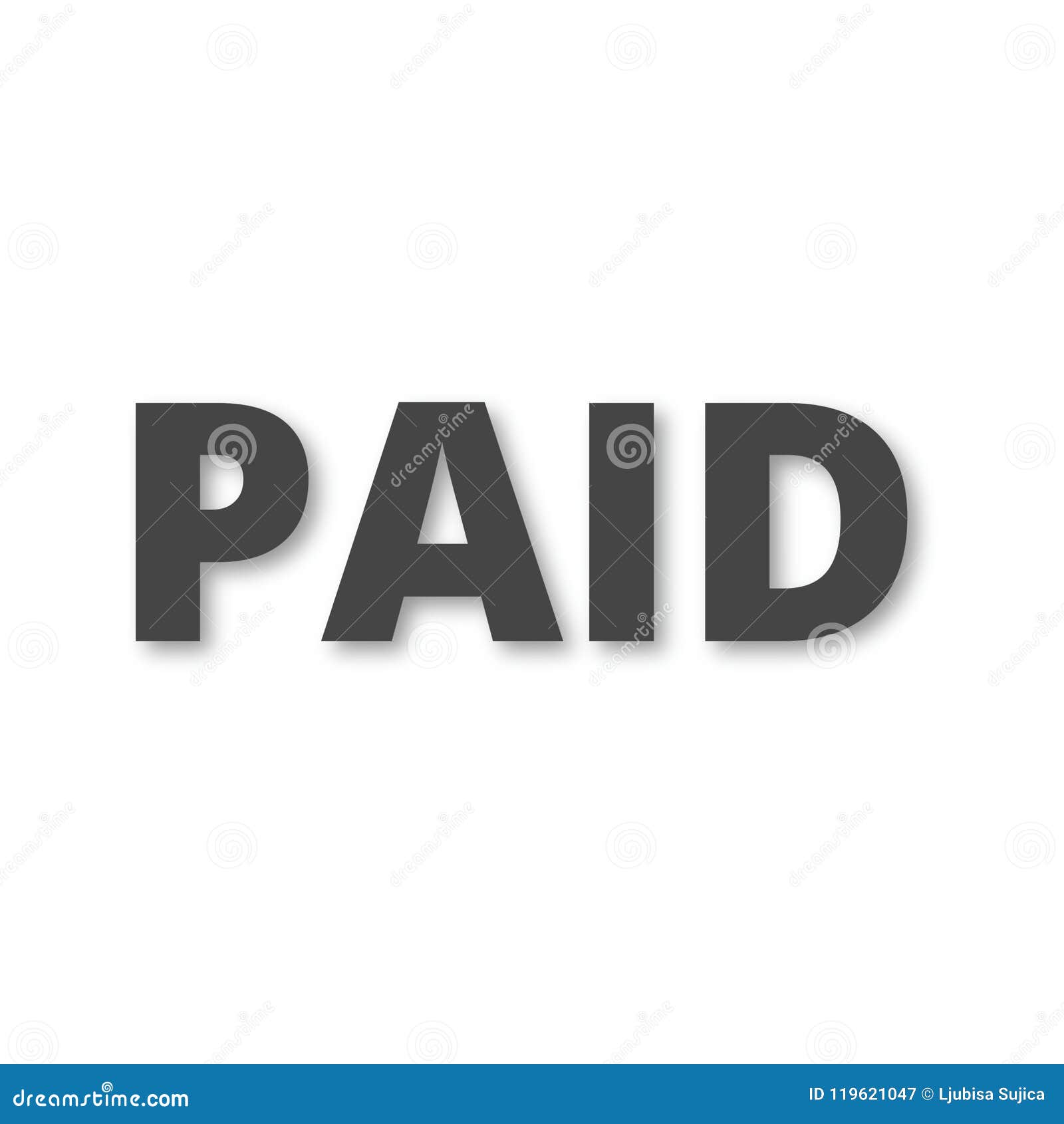 Paid icon stock vector. Illustration of business, media - 119621047