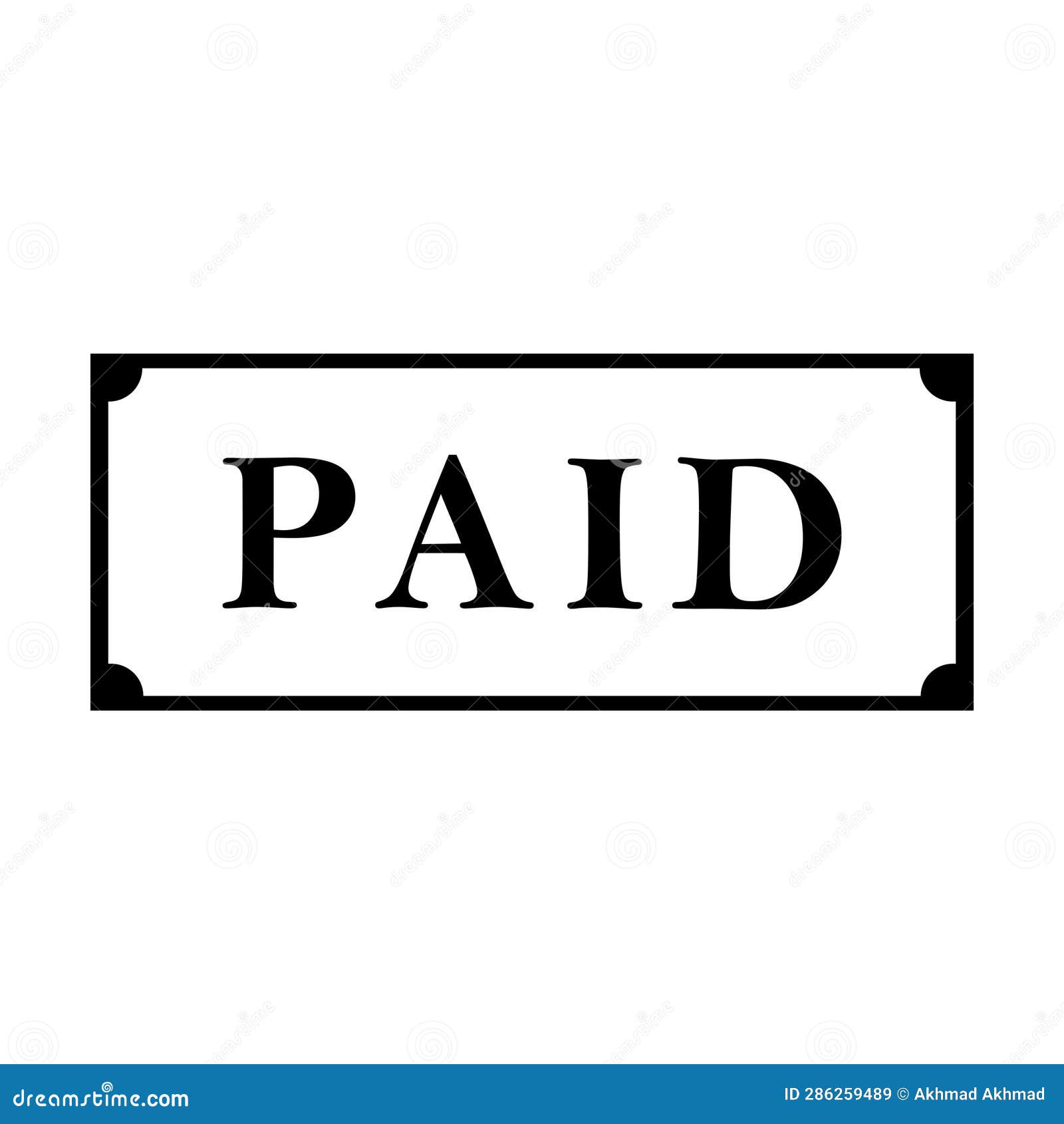 Paid icon stock vector. Illustration of element, template - 286259489