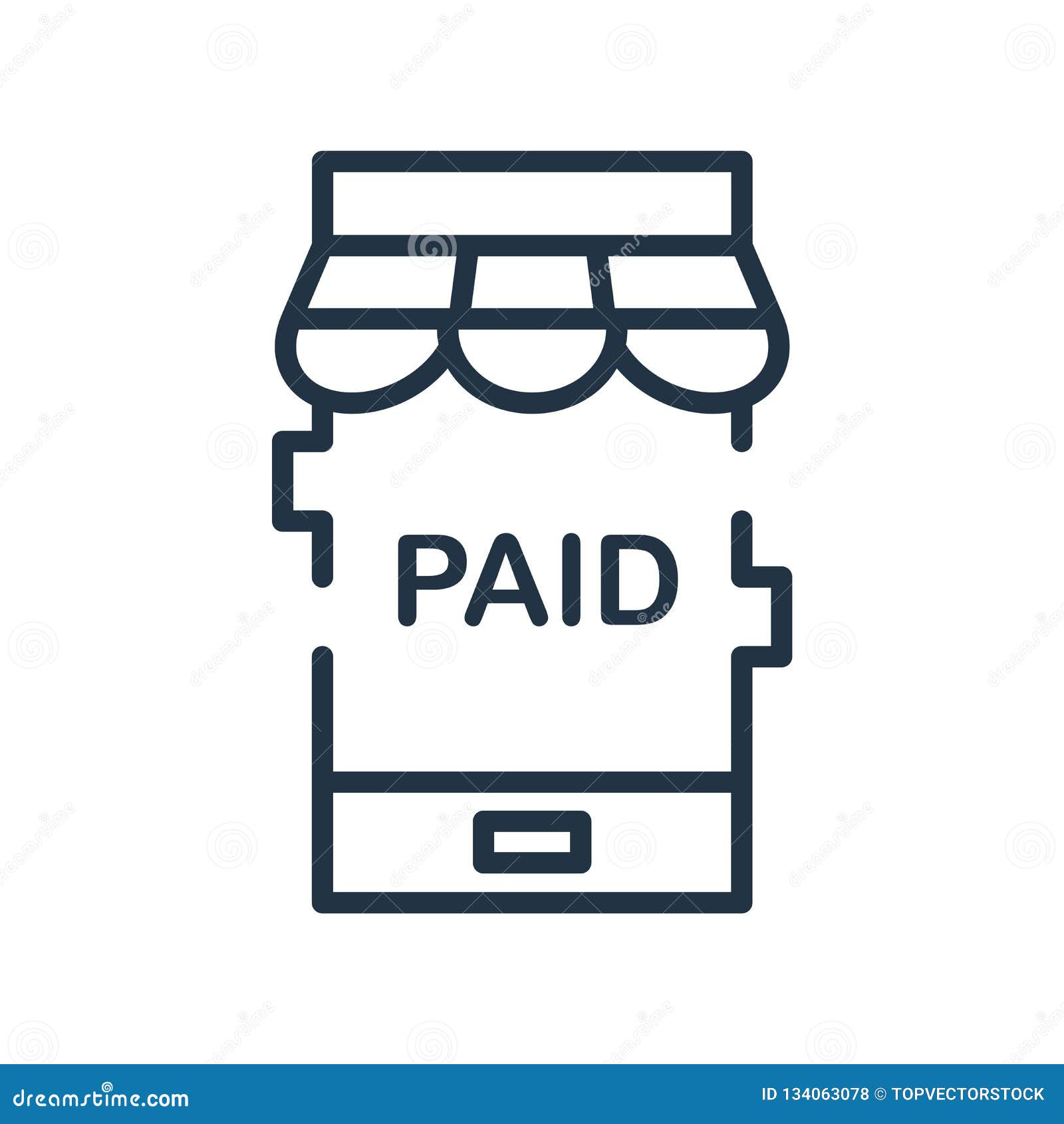 Paid Icon Vector Isolated on White Background, Paid Sign Stock Vector ...