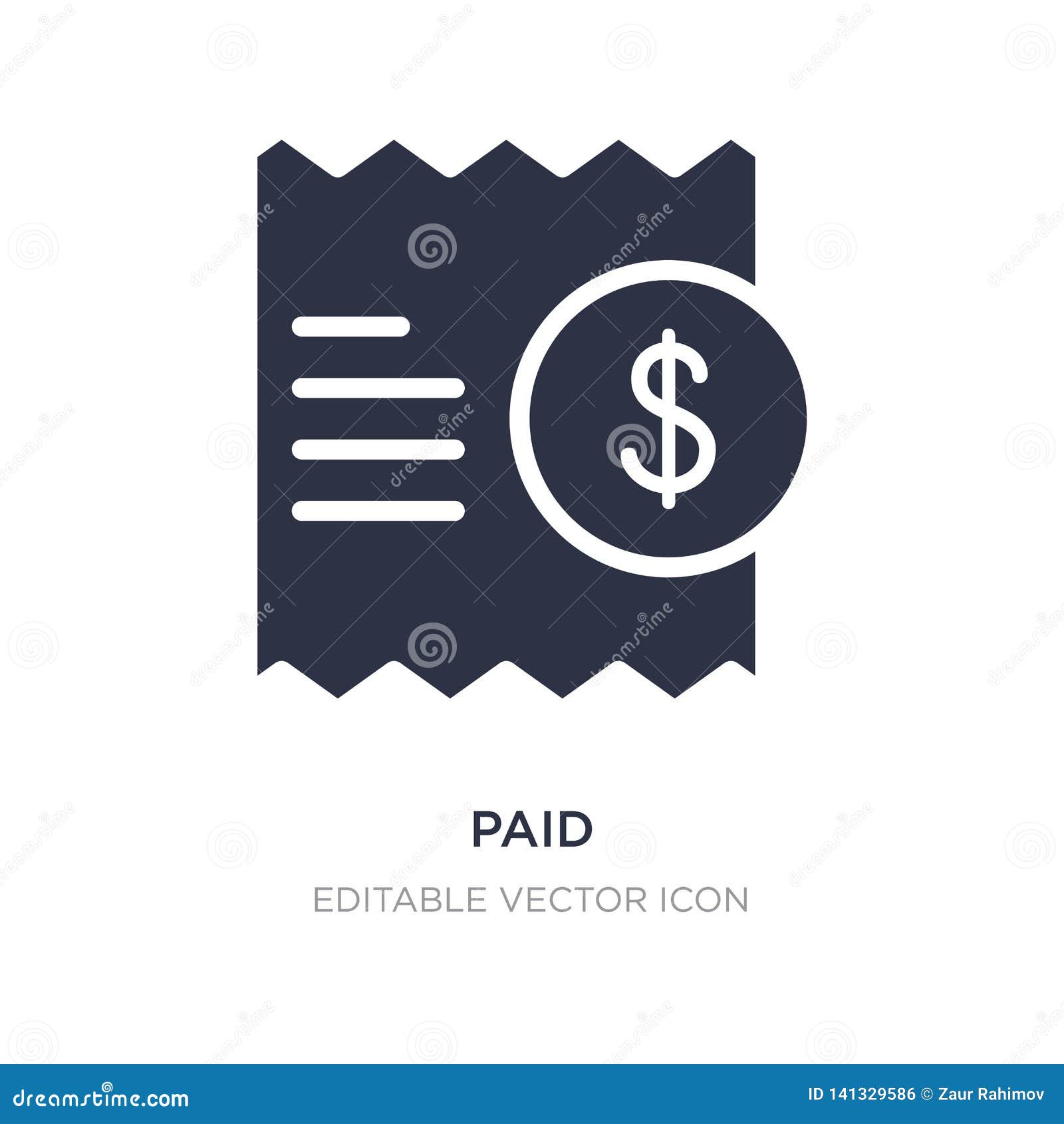 Paid Icon on White Background. Simple Element Illustration from ...