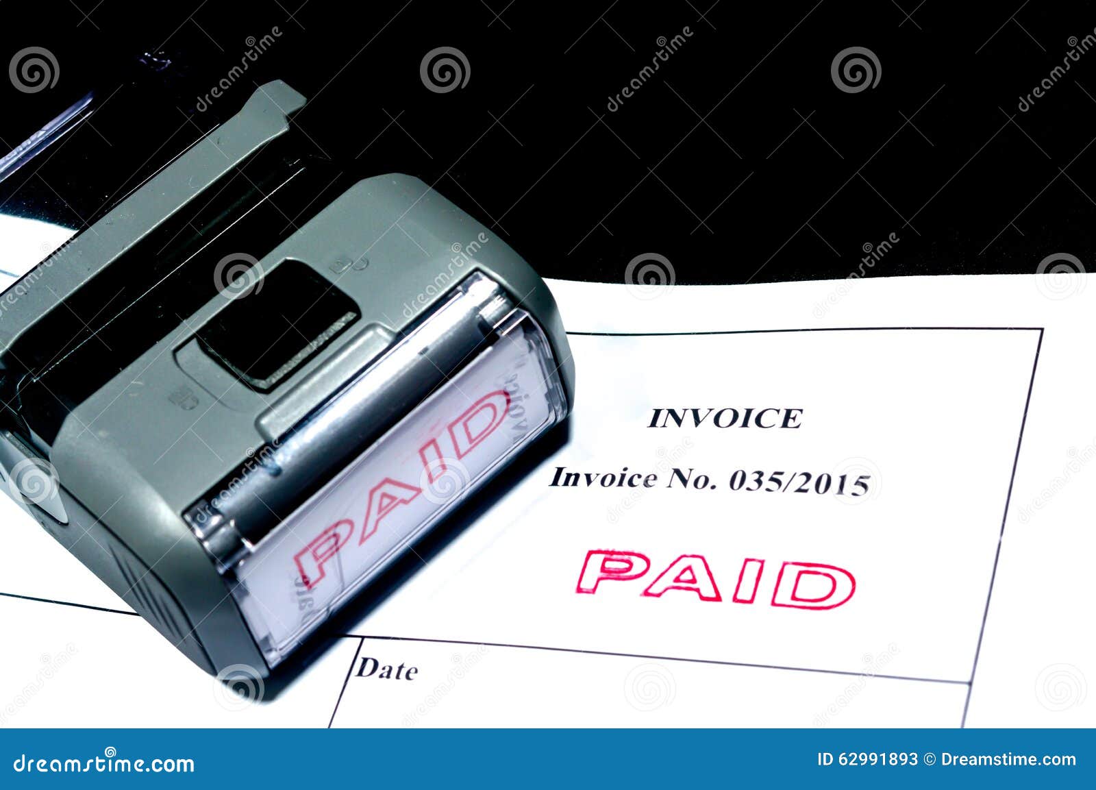 Paid Invoice stock image. Image of white, blue, concepts - 62991893