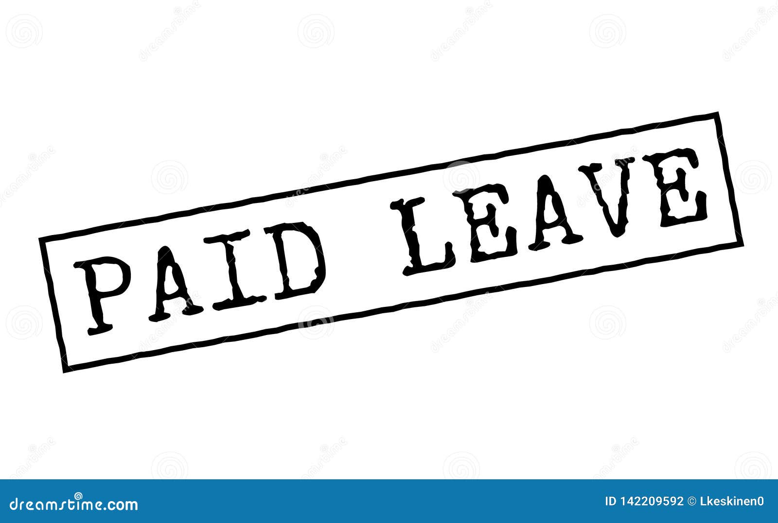 Paid Leave Black Rubber Stamp Stock Vector - Illustration of ...