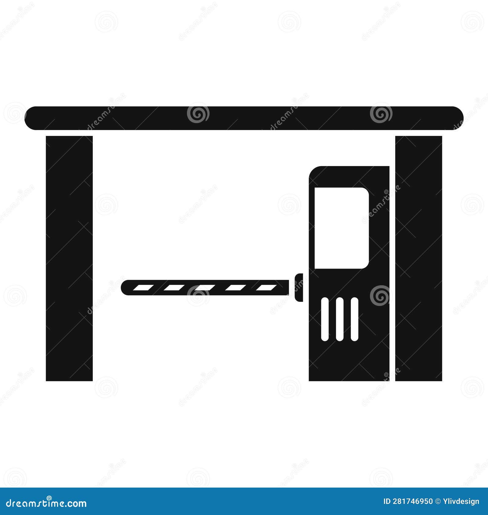 Paid Parking Barrier Icon Simple Vector. Car Garage Stock Vector ...