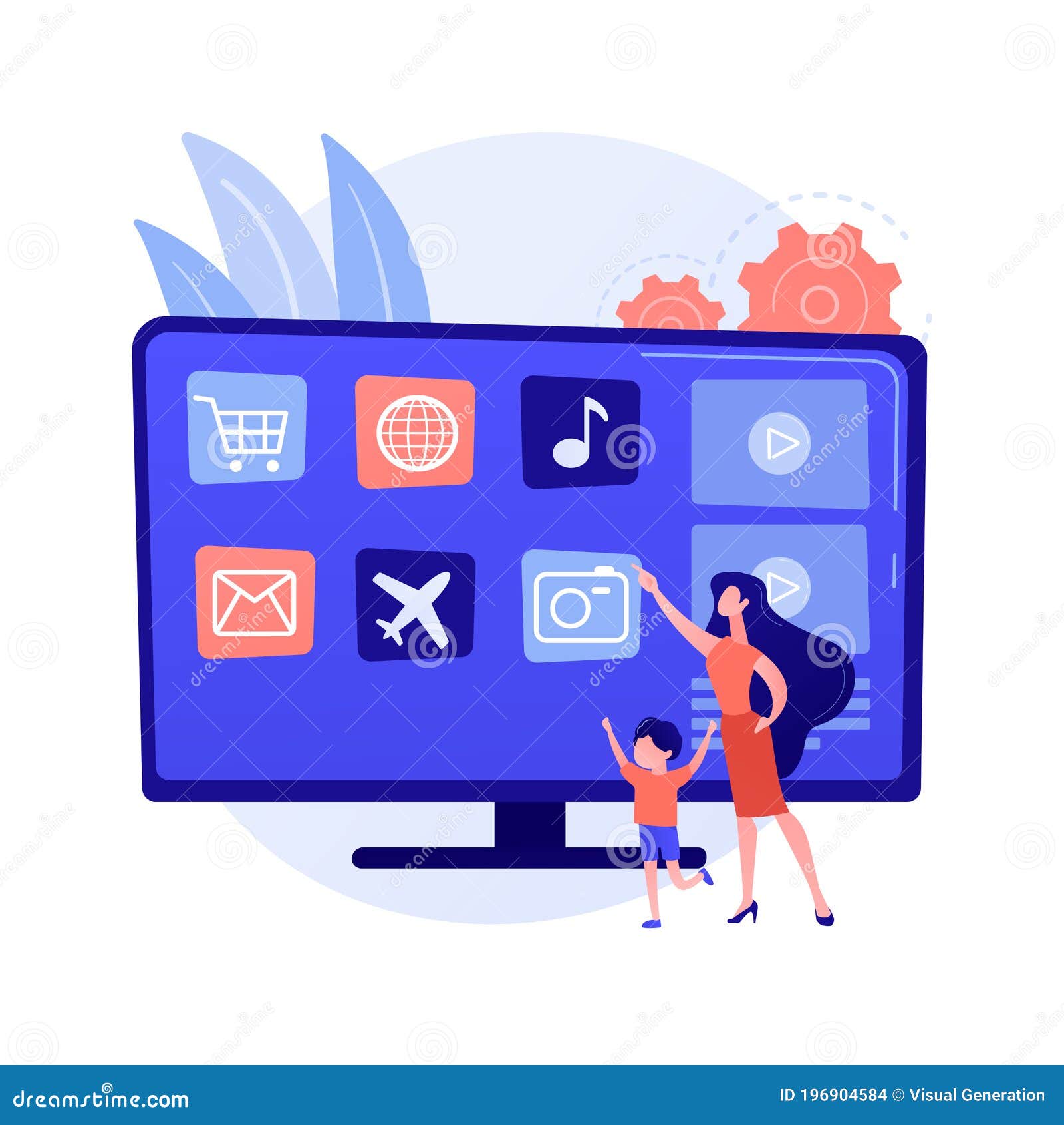 Tv Shop Vector Concept Metaphor Stock Vector - Illustration of cinema ...