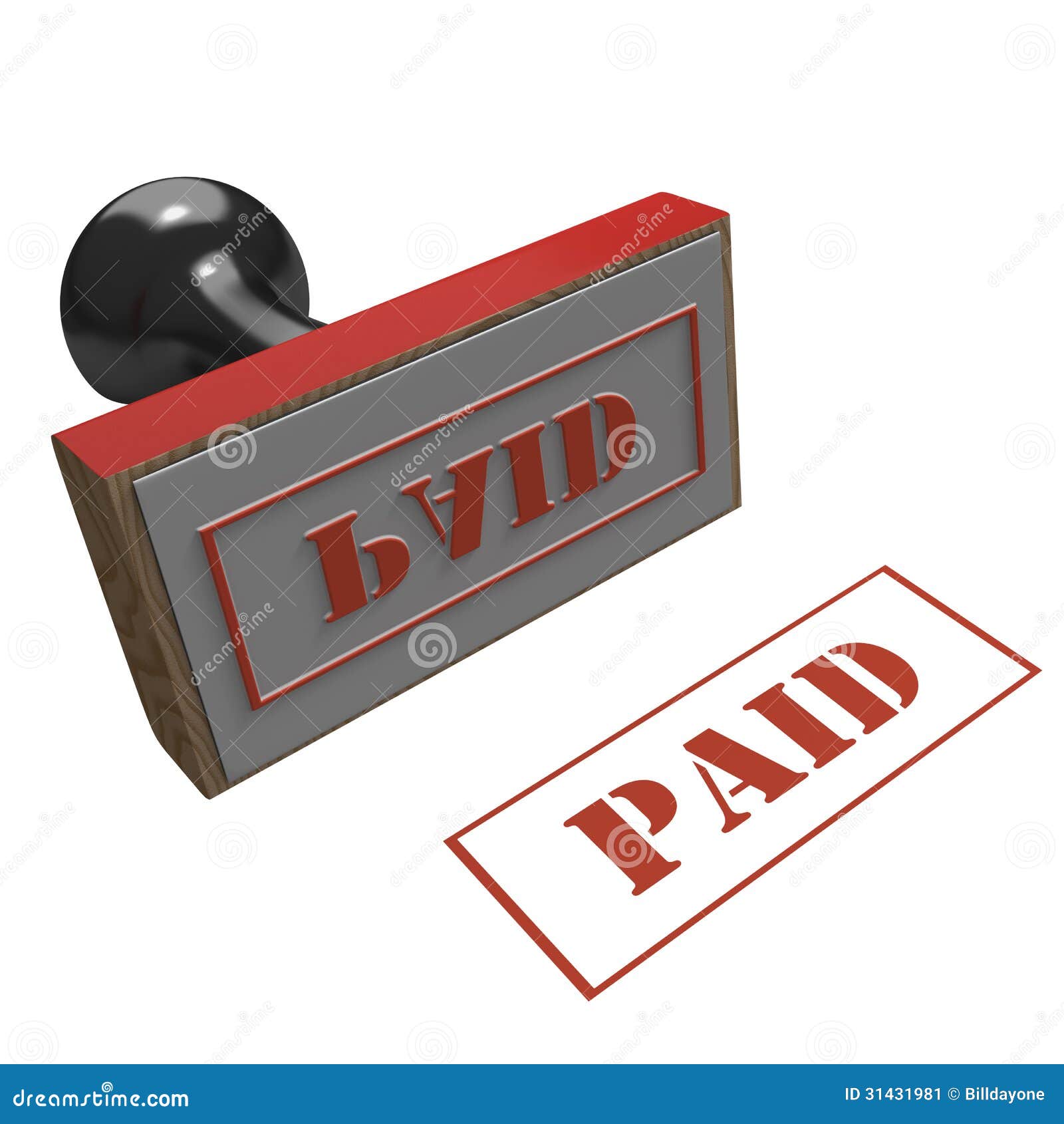 Paid Red Rubber Stamp Royalty-Free Stock Photo | CartoonDealer.com ...
