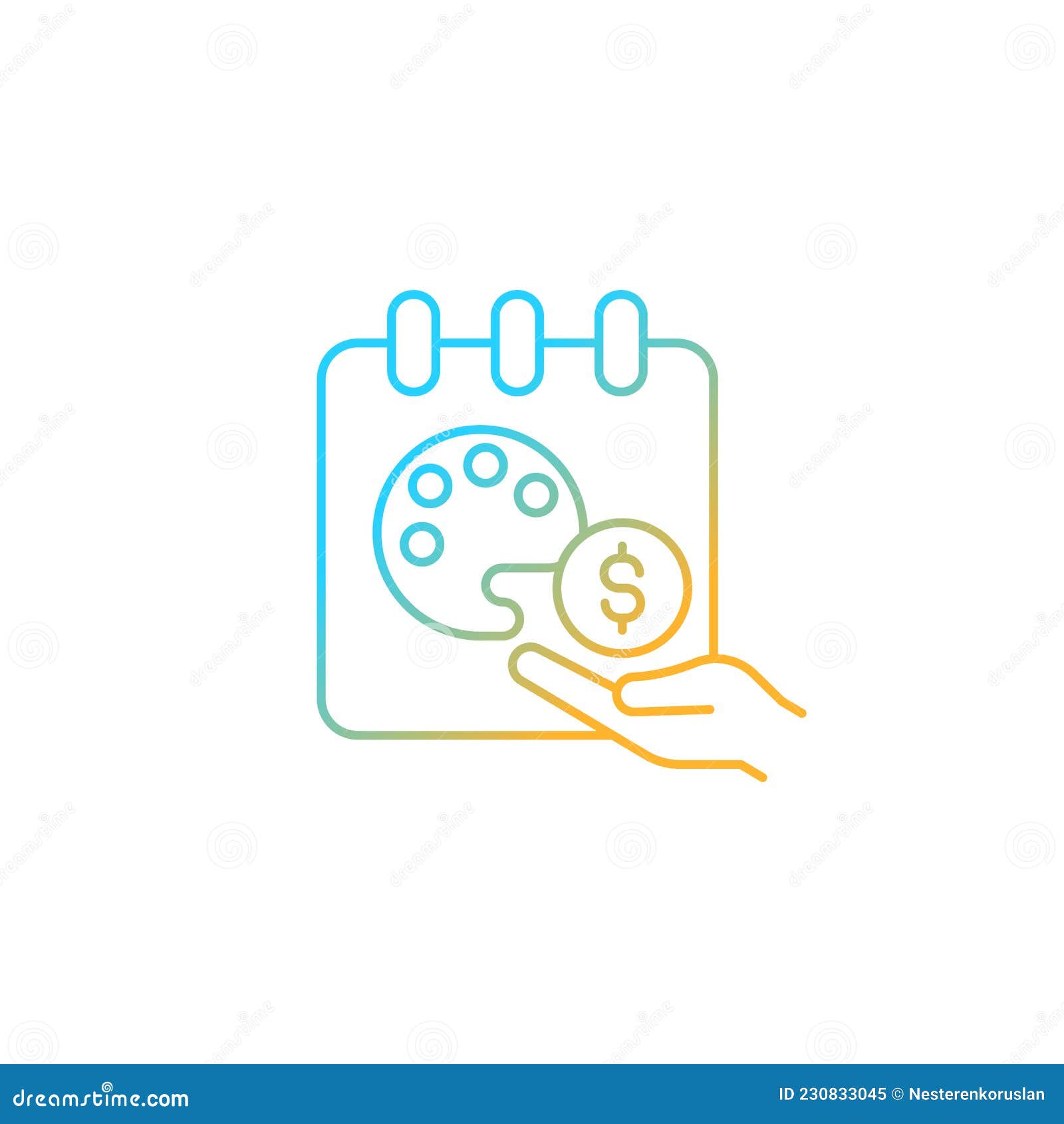 Paid Sabbatical Leave Gradient Linear Vector Icon Stock Vector ...
