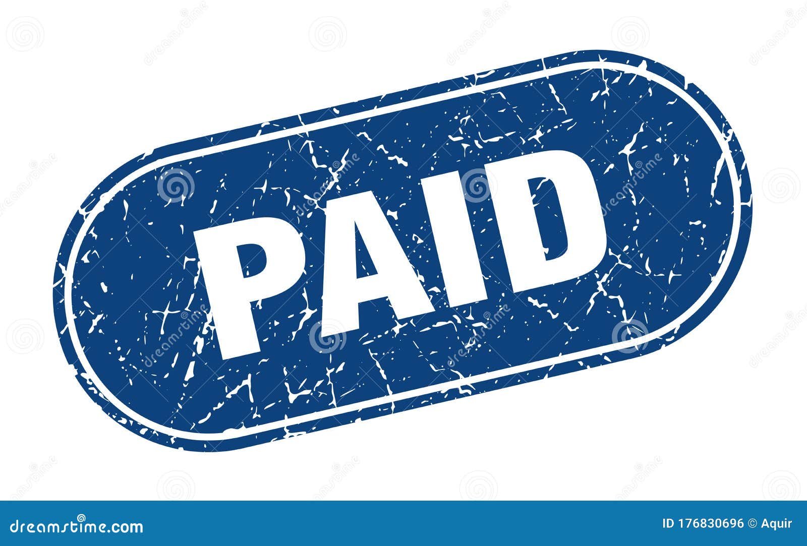 Paid Sign. Paid Grunge Stamp Stock Vector - Illustration of price, blue ...