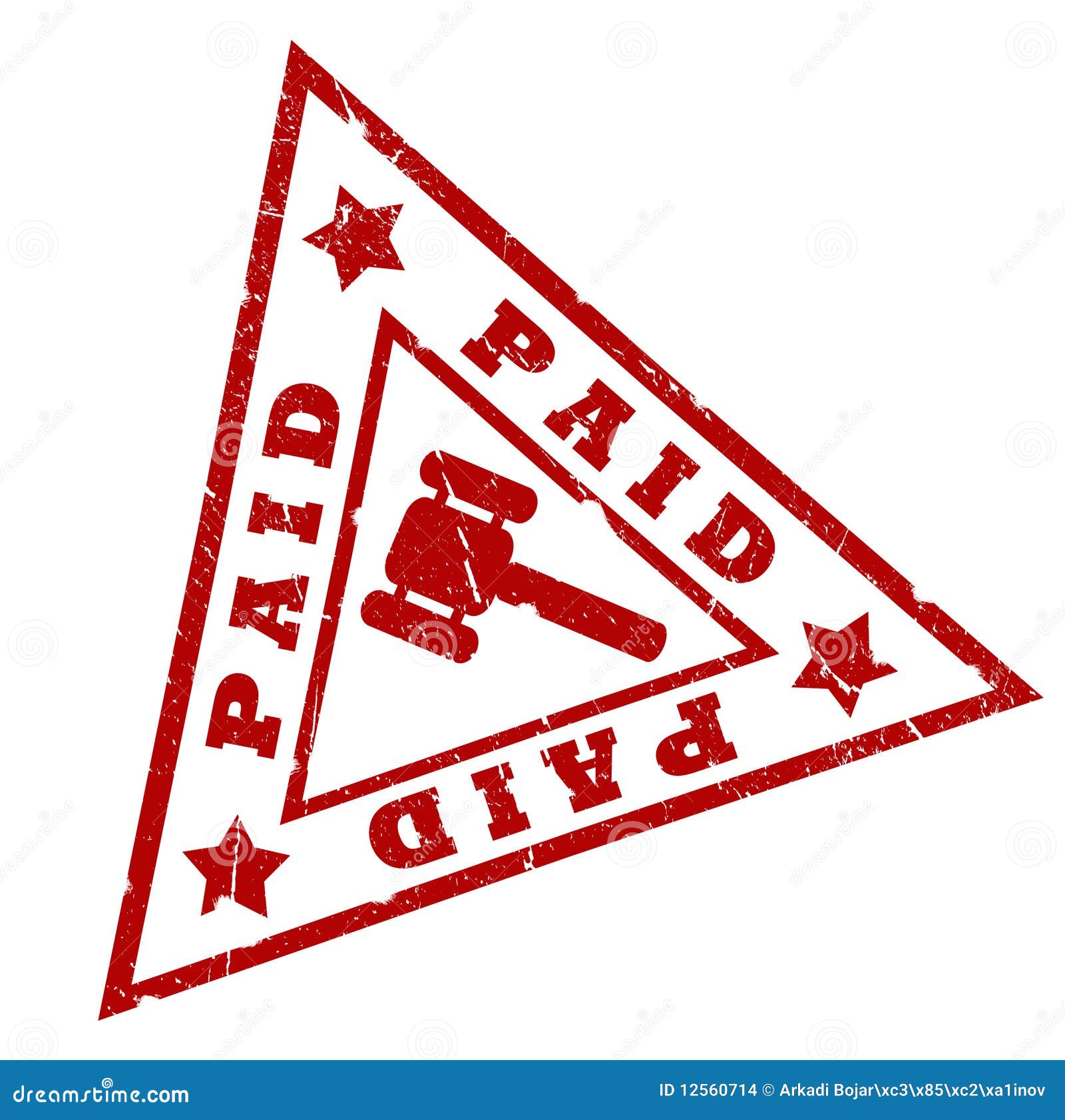 Paid stamp stock illustration. Illustration of commerce - 12560714