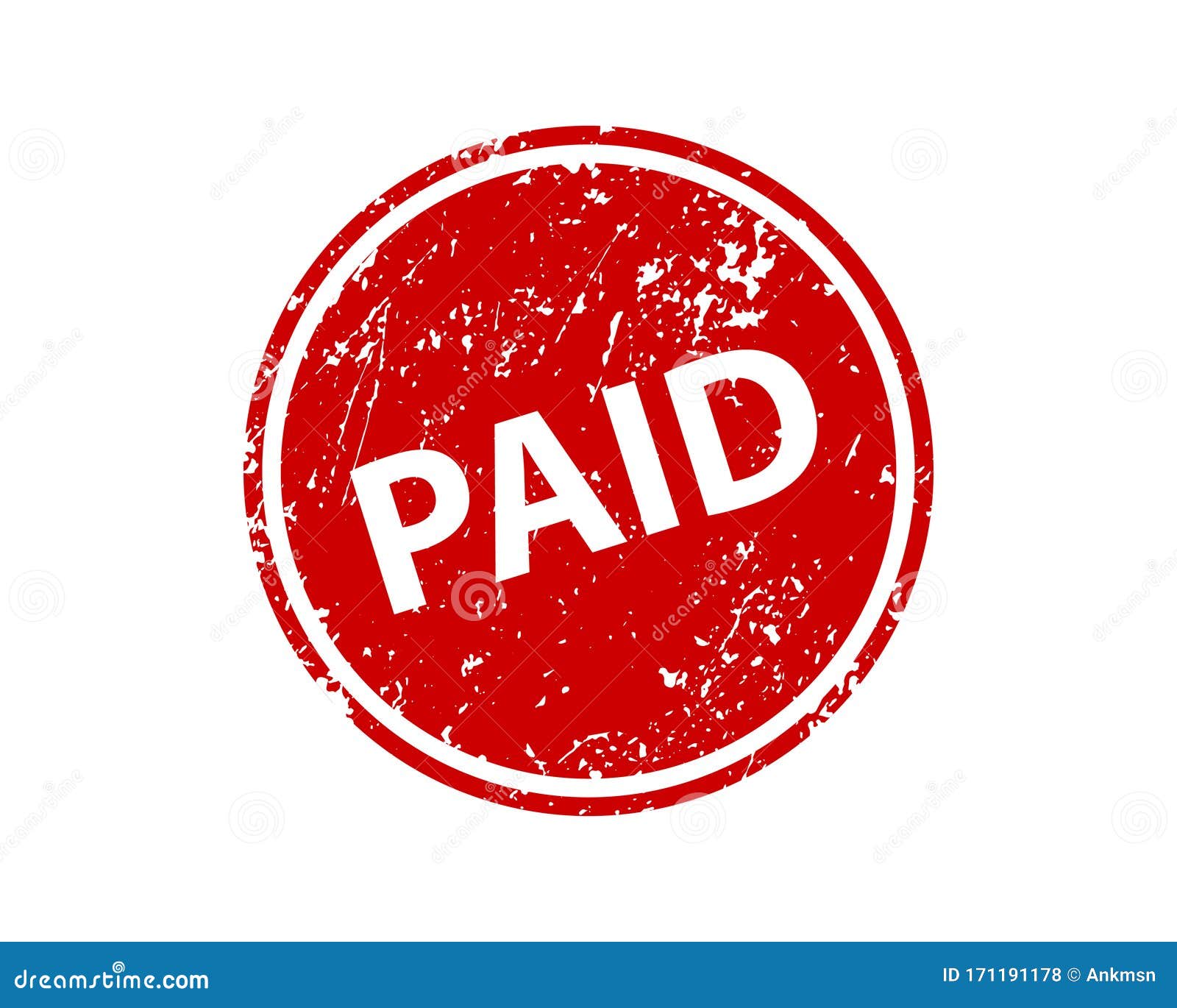 Paid Stamp Vector Texture. Rubber Cliche Imprint. Web or Print Design ...