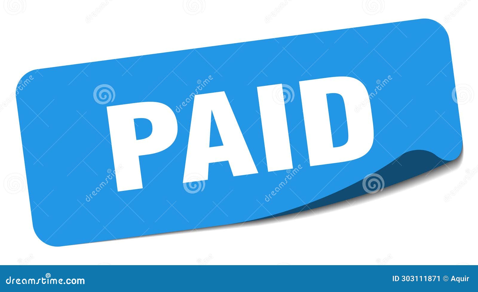 Paid sticker. paid label stock vector. Illustration of background ...