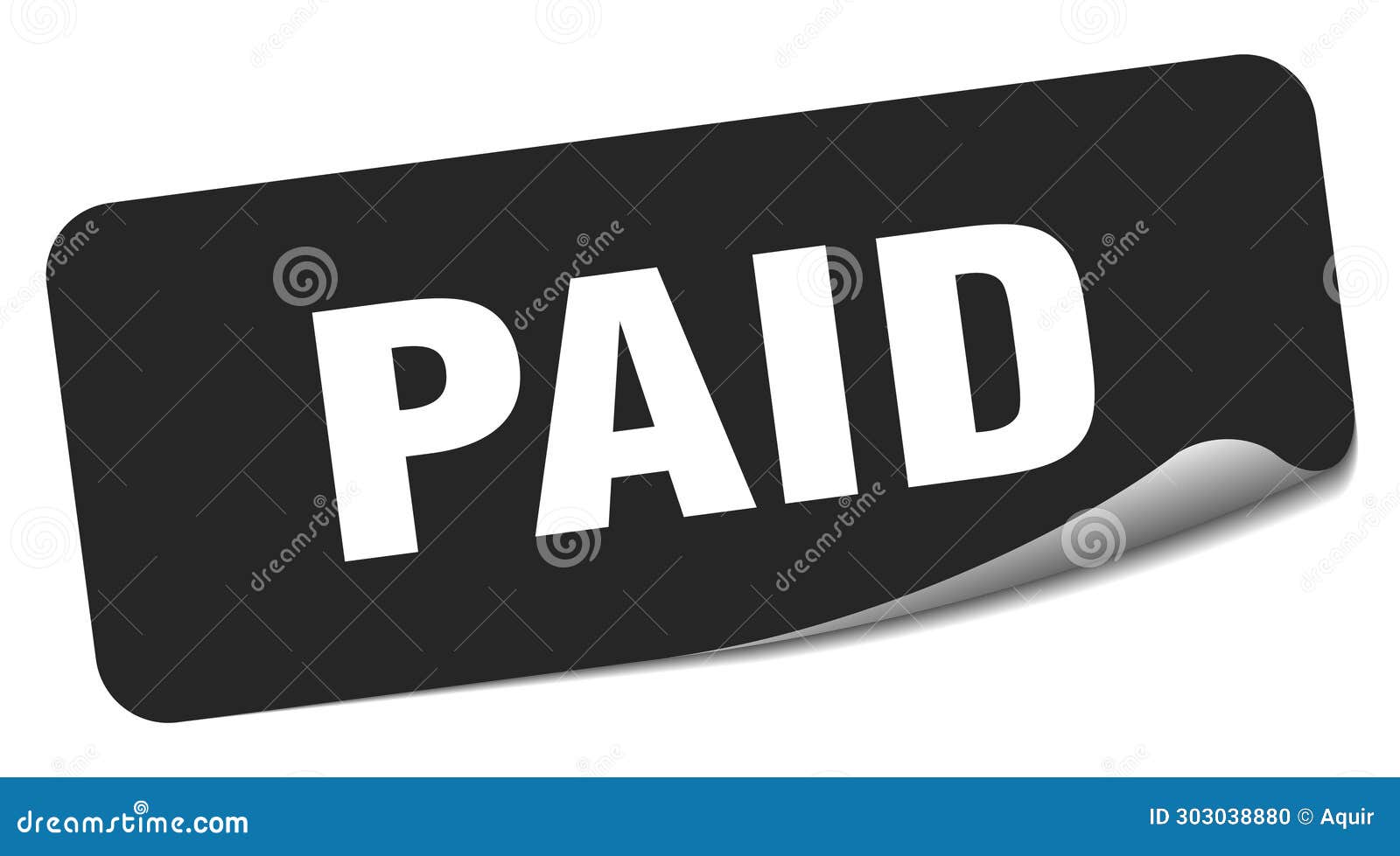 Paid sticker. paid label stock vector. Illustration of white - 303038880