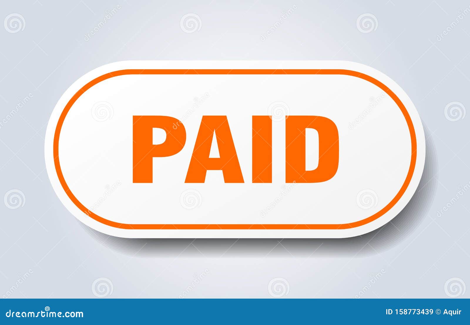 Paid sticker. stock vector. Illustration of website - 158773439