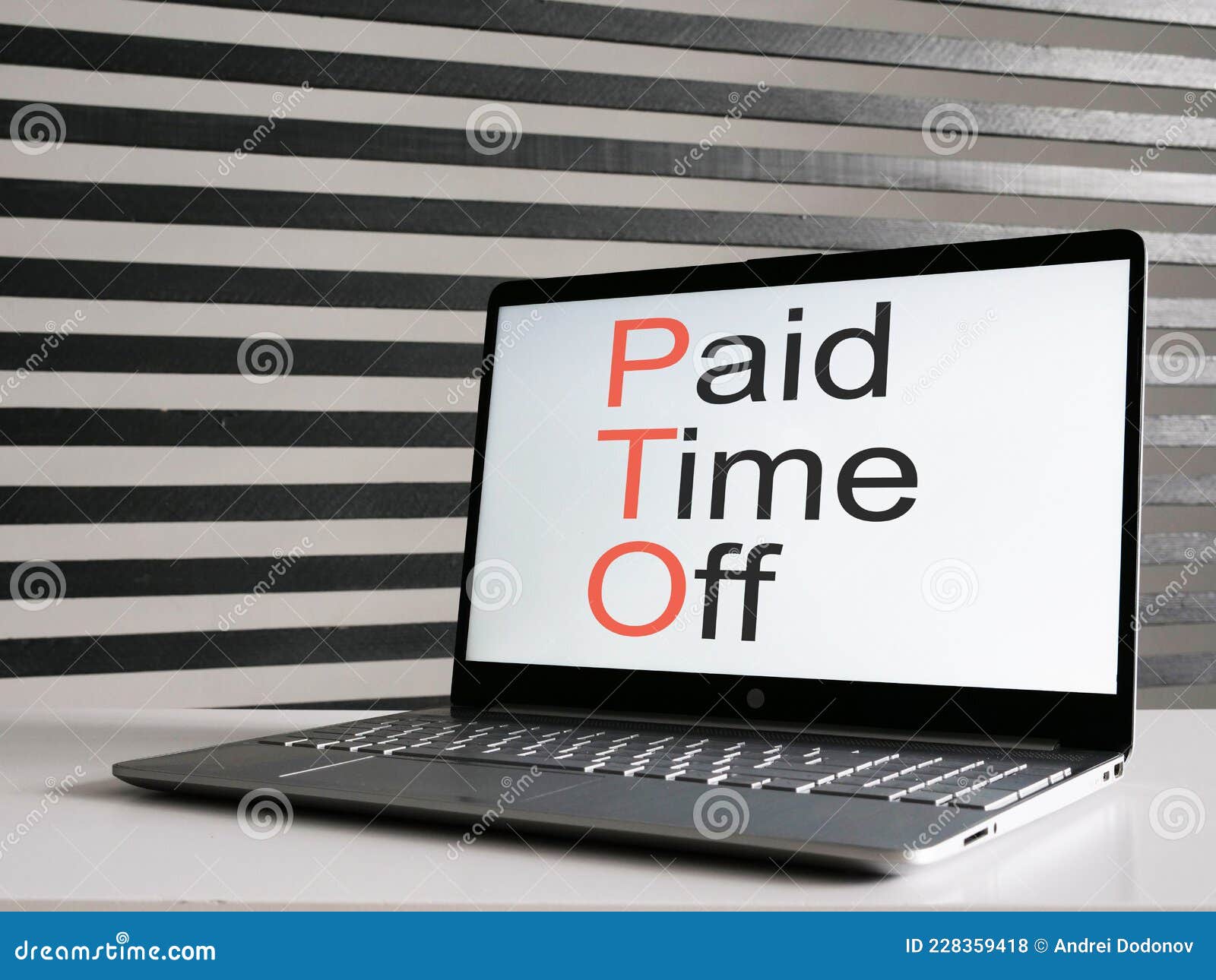 Paid Time Off is Shown on the Business Photo Using the Text Stock Photo ...