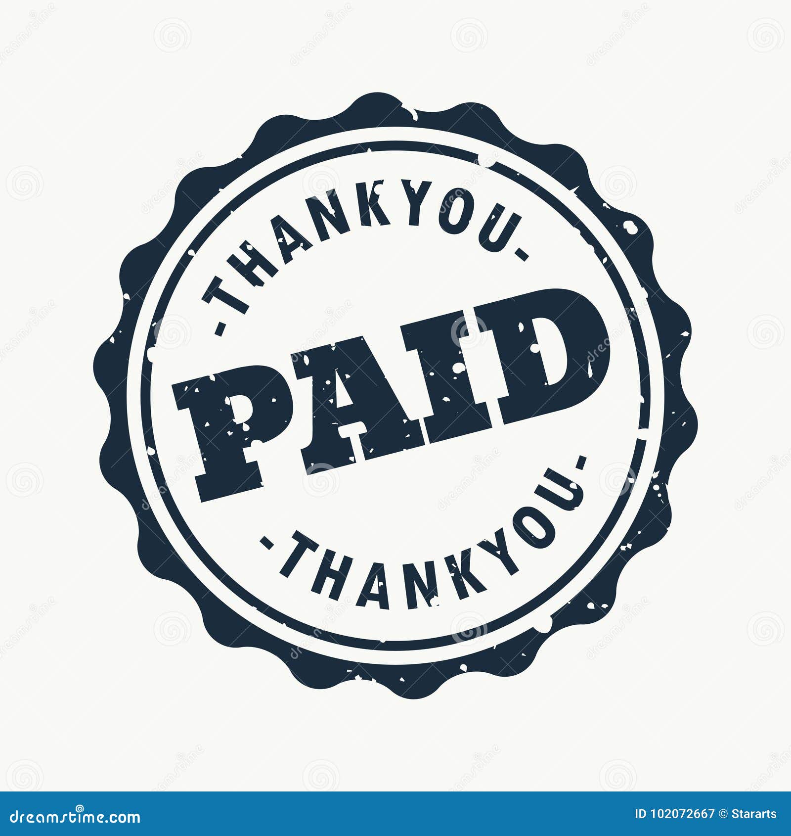 Paid Vector Sign Stamp Design Stock Vector - Illustration of receipt ...
