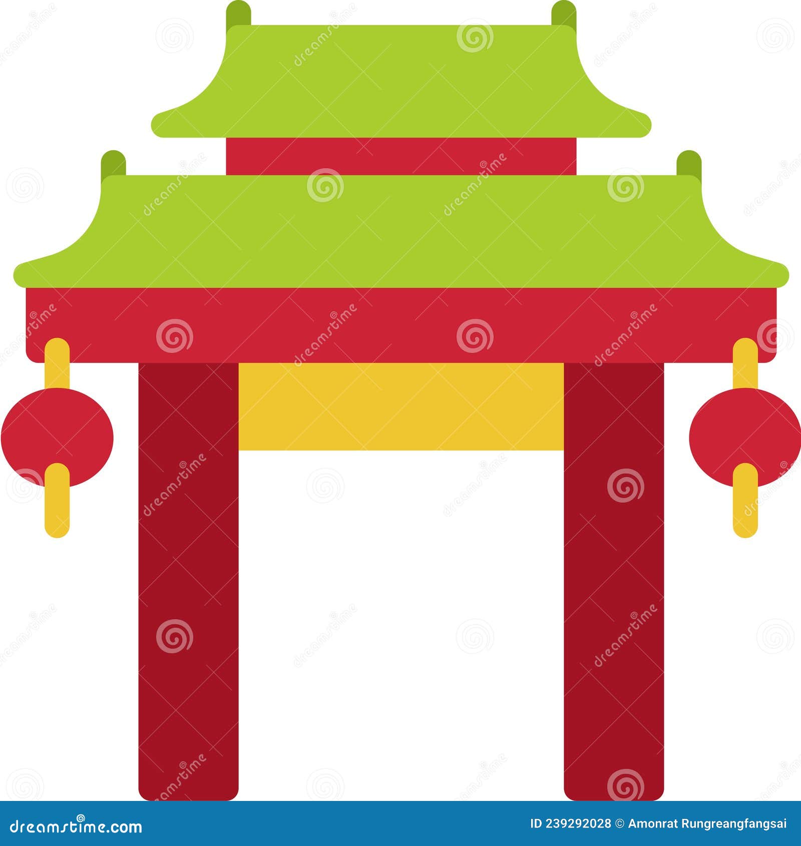 Paifang Icon ,Chinese New Year Vector Illustration Stock Vector ...
