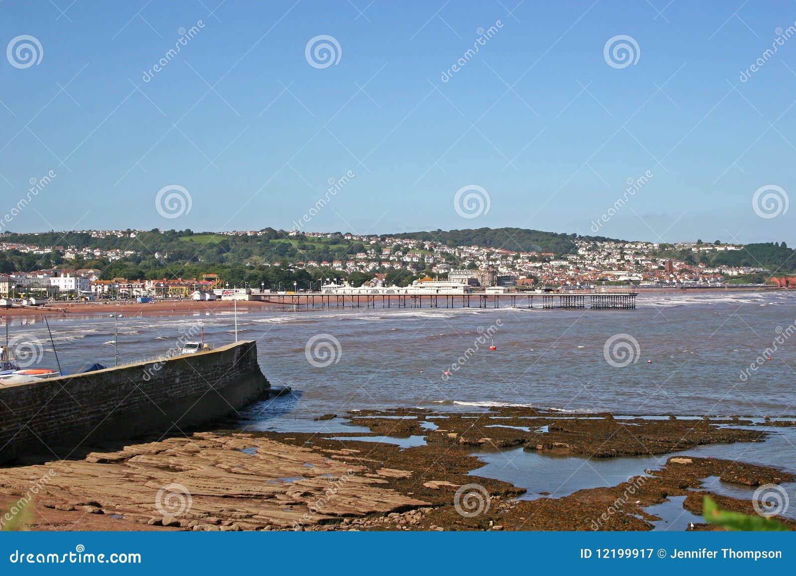Paignton,Devon stock image. Image of town, surf, sand - 12199917